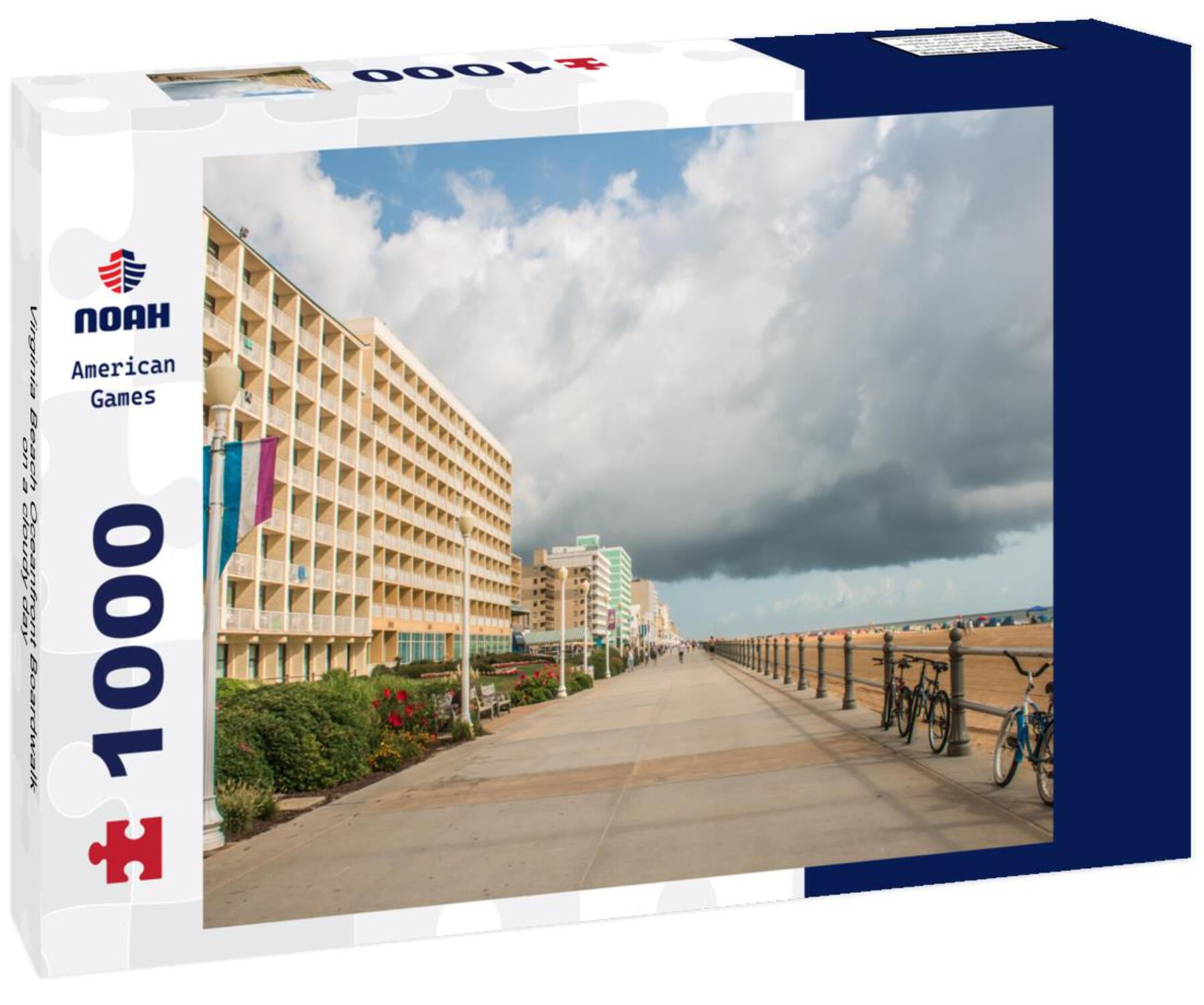 Noah Jigsaw Puzzle Virginia Beach Oceanfront Boardwalk on a cloudy day ...
