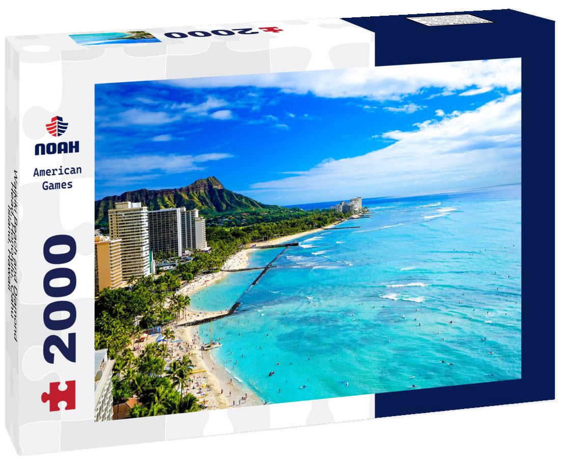 Noah Jigsaw Puzzle Waikiki Beach and Diamond Head, Honolulu, Oahu ...