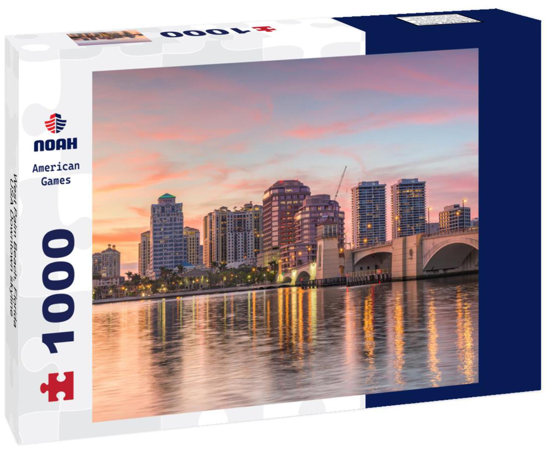 Noah Jigsaw Puzzle West Palm Beach, Florida, USA Downtown skyline 1000 ...