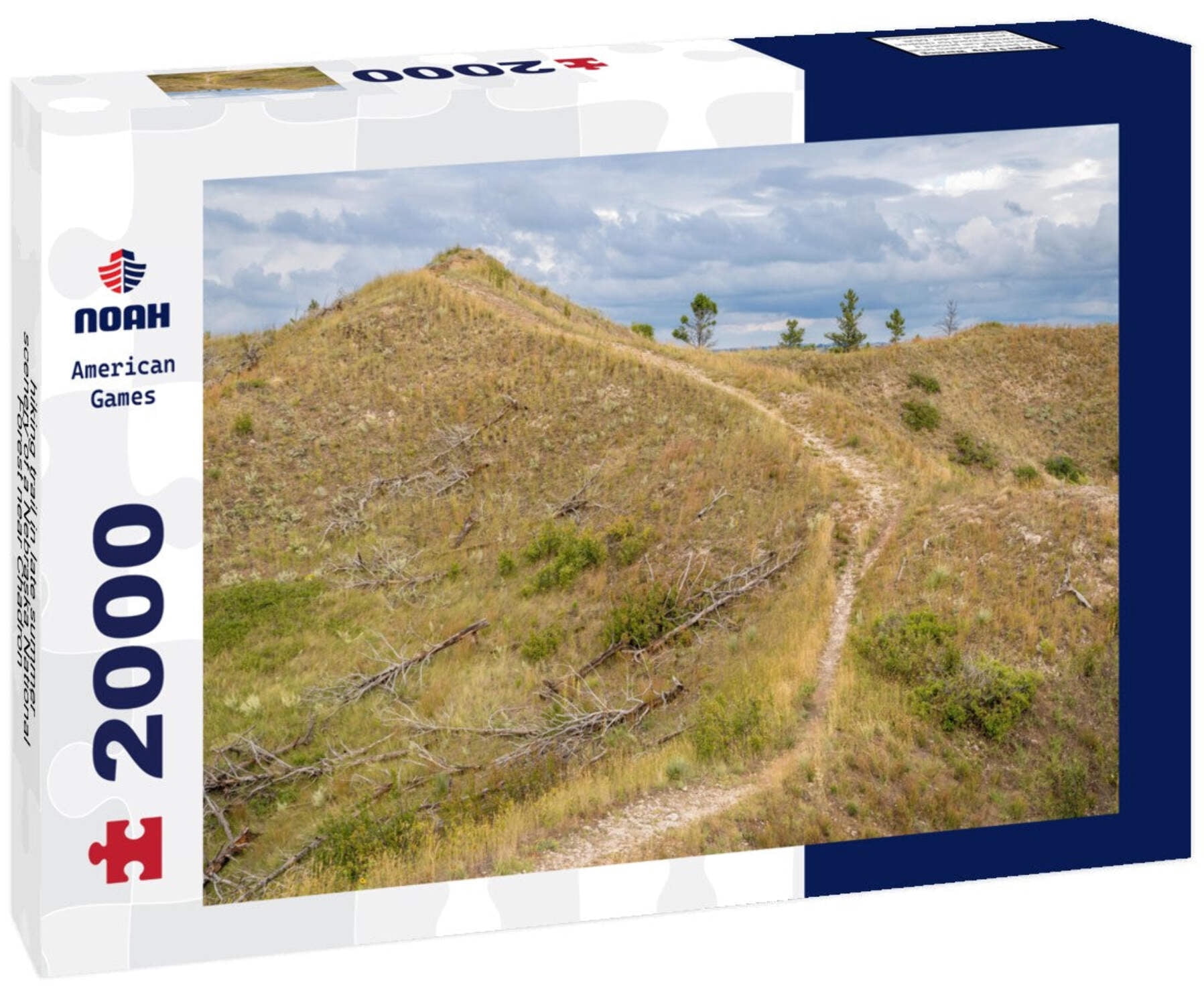 Noah Jigsaw Puzzle hiking trail in late summer scenery of a Nebraska ...