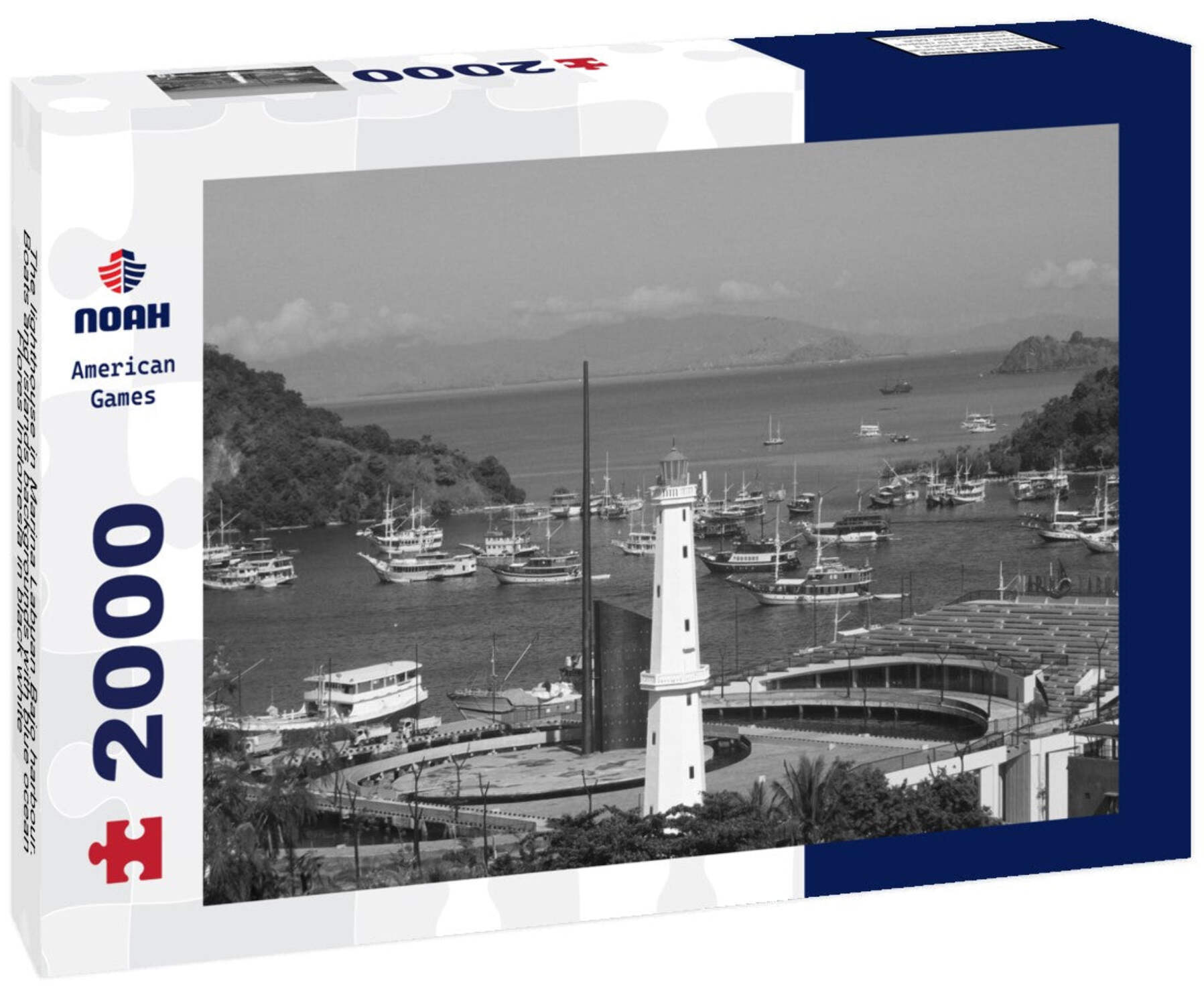 Noah Jigsaw Puzzle The lighthouse in Marina Labuan Bajo harbour. Boats ...