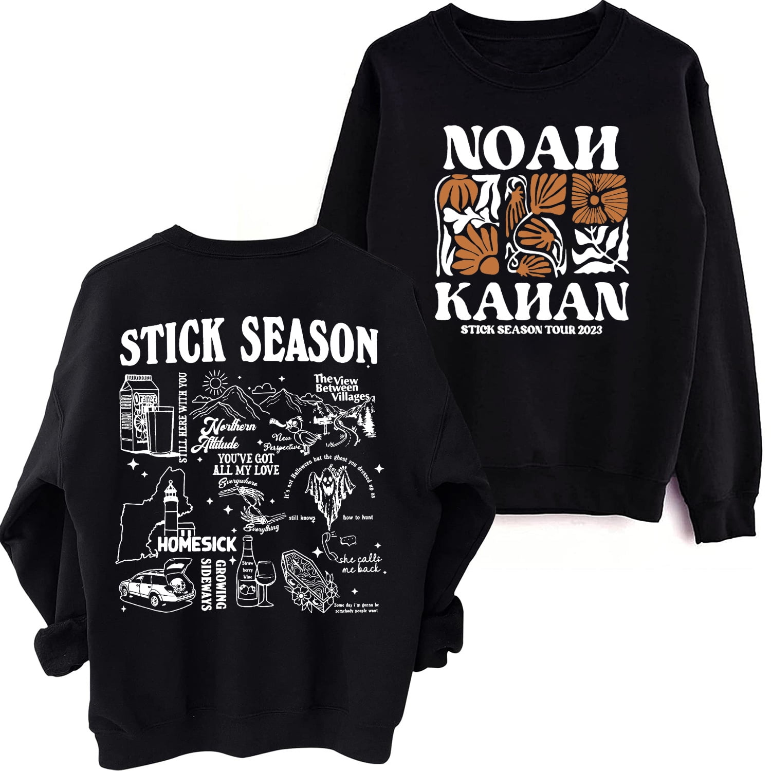 Noah Kahan Stick Season Crewneck Hoodie Noah Kahan Sweatshir - Walmart.com