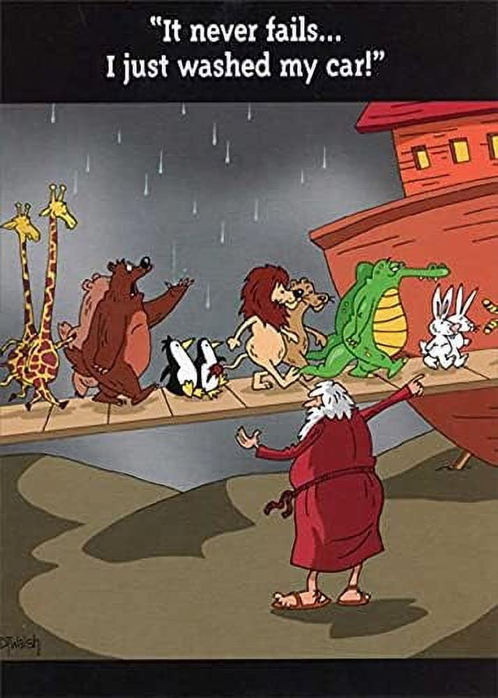 Noah Loading Ark : Just Washed My Car Funny/Humorous Birthday Card ...