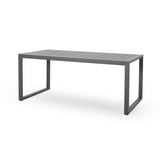 Noah Outdoor Aluminum Rectangular Dining Table, Gray - Walmart.com