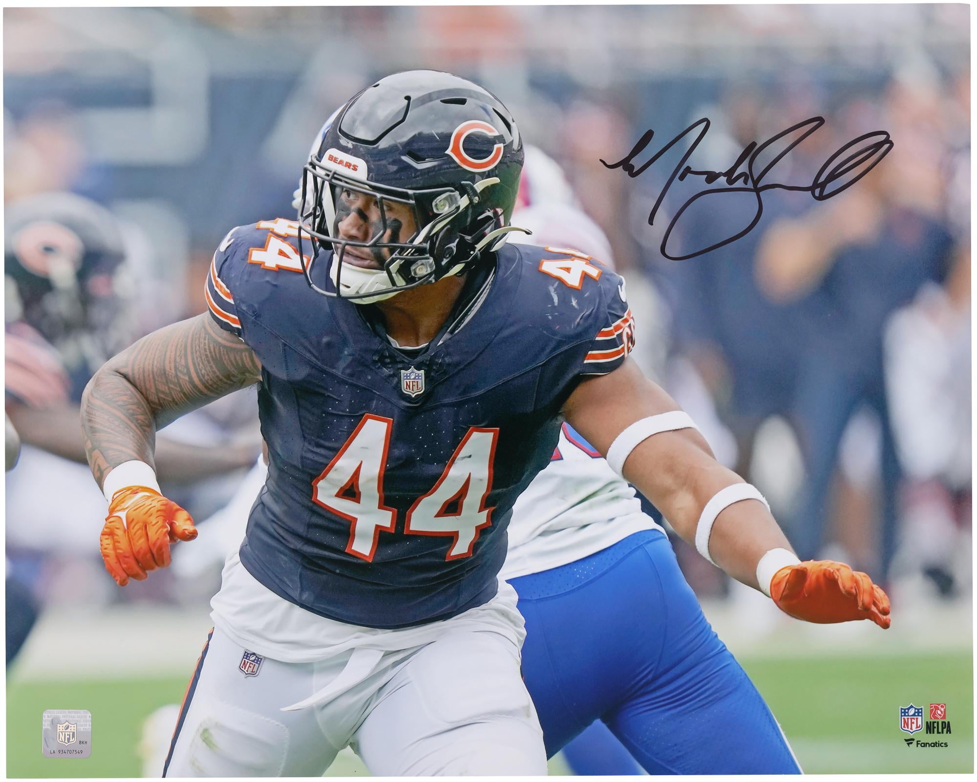 Noah Sewell Chicago Bears Autographed 16" x 20" Horizontal Action ...