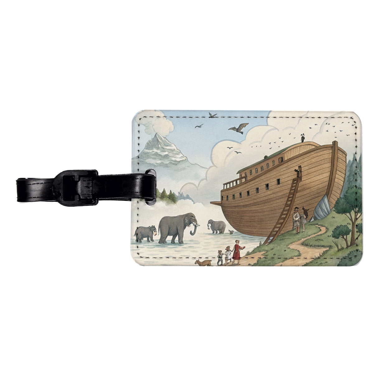 Noah's Ark Animals Faux Leather Travel Luggage Tag - Walmart.com