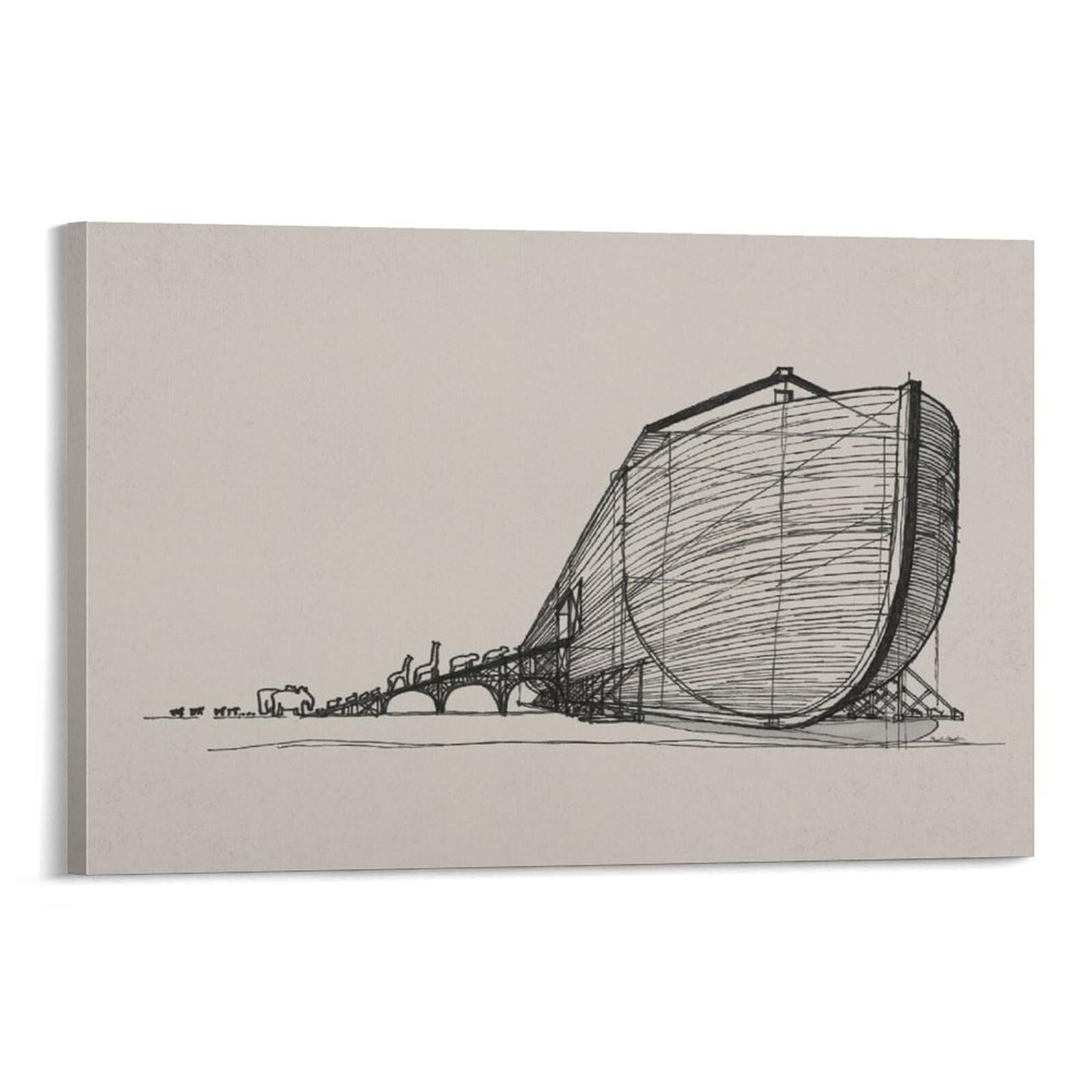 Noah's Ark Boarding, Bible Art, WALL Art, Bible Poster, BibleSketches ...