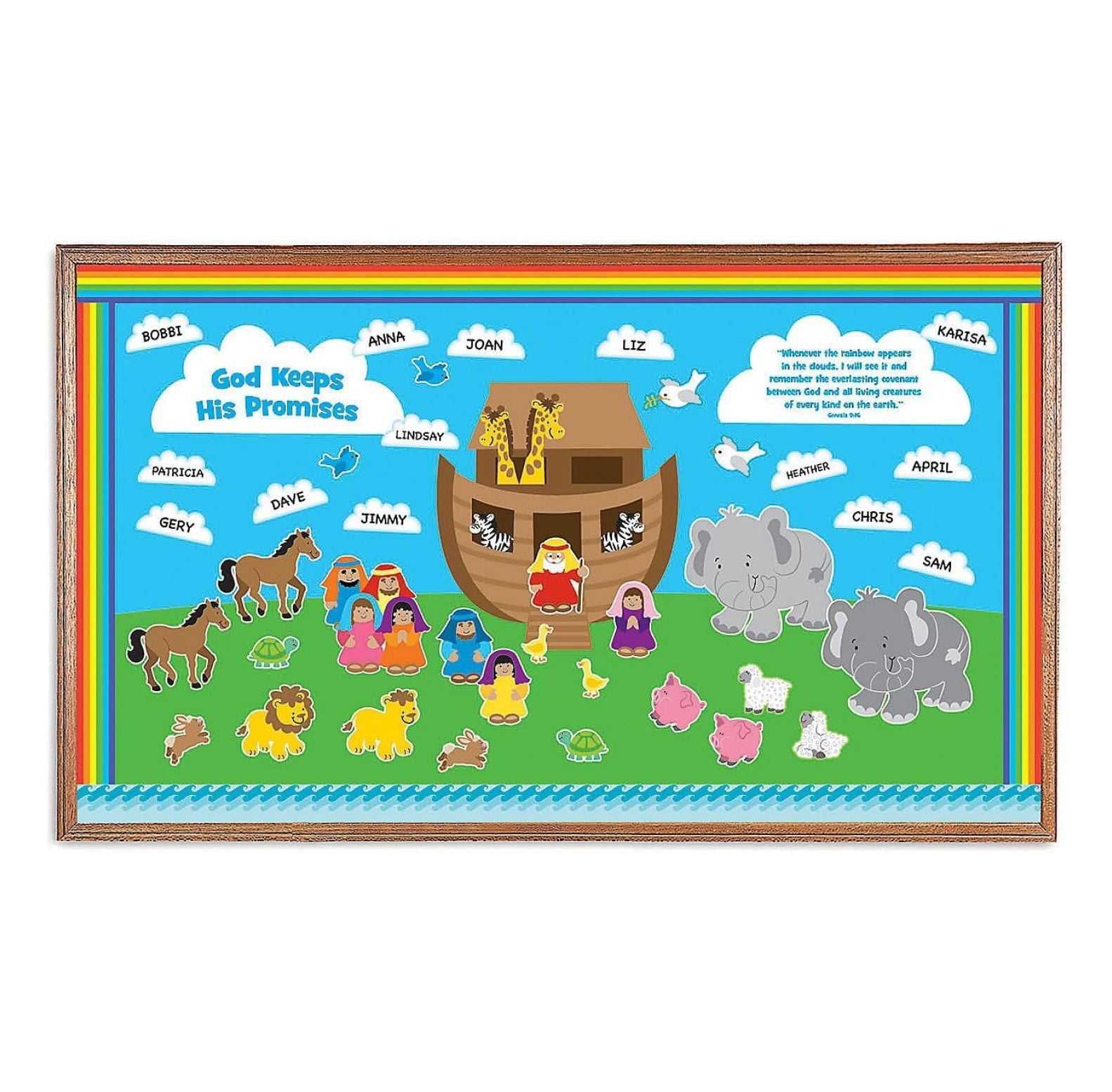 Noah's Ark Bulletin Board Set (91 pieces) Sunday School Decor and ...