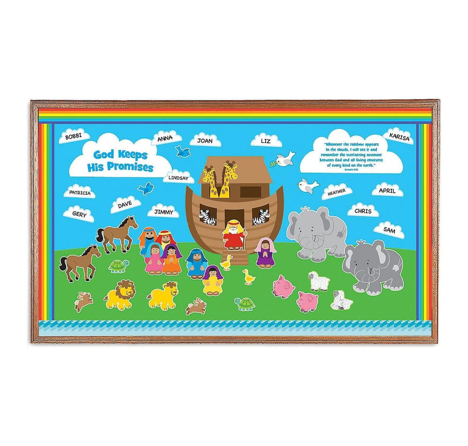Noah's Ark Bulletin Board Set (91 pieces) Sunday School Decor and ...