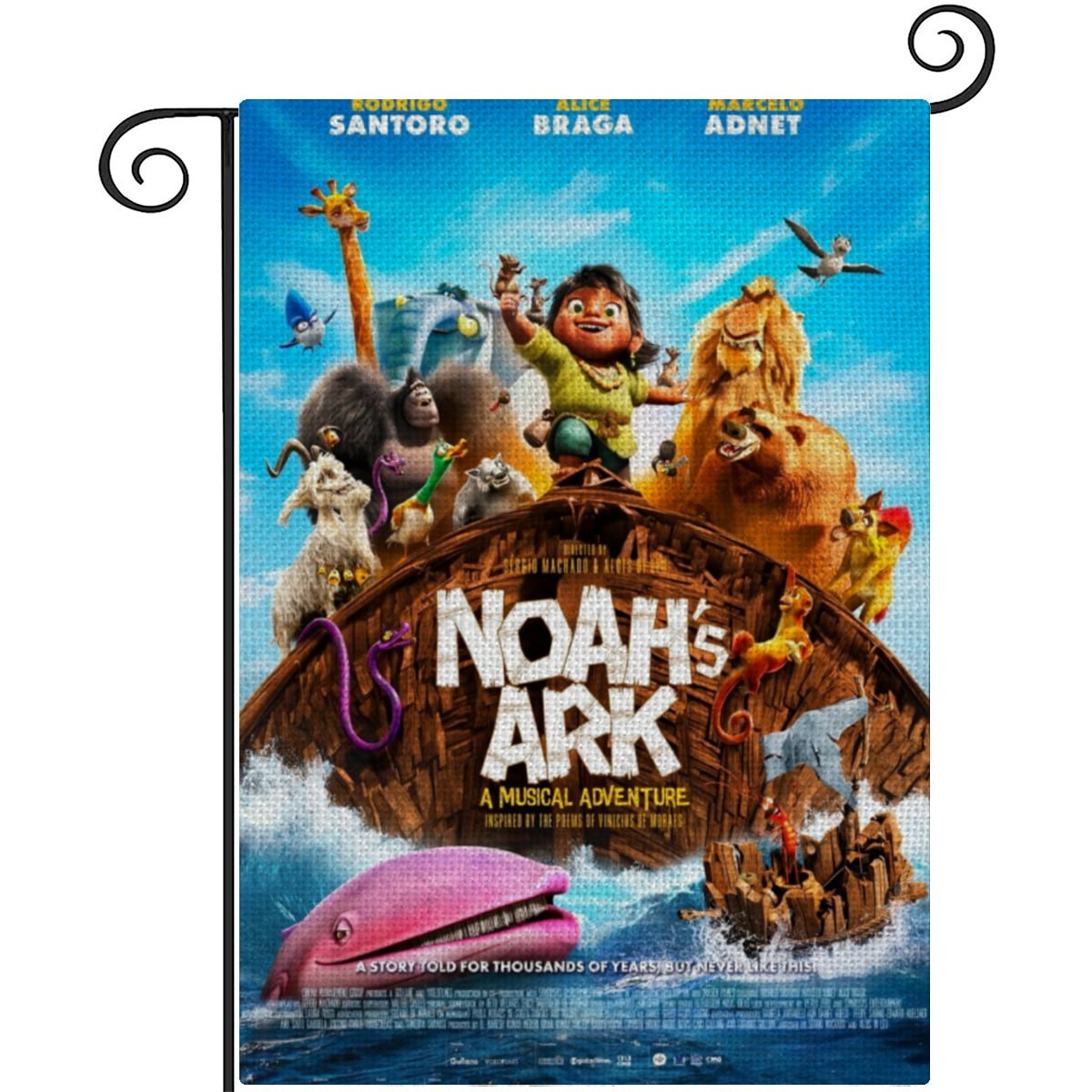 Noah's Ark Garden Flags Set of Double Sided 12 x 18 Inch Yard Flags ...