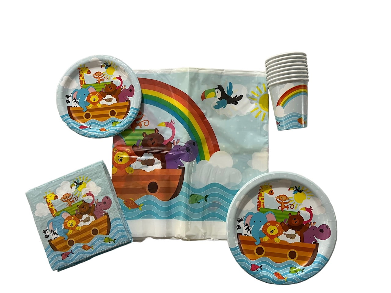 Noah's Ark Party Bundle for 8 Guests with Dinner and Desert Plates ...