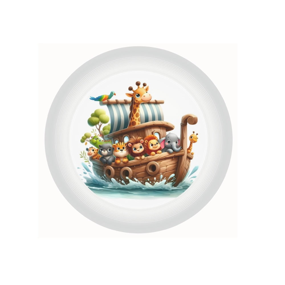 Noah's Ark Patterned Frisby Slip Resistant And Stable Throw With A ...