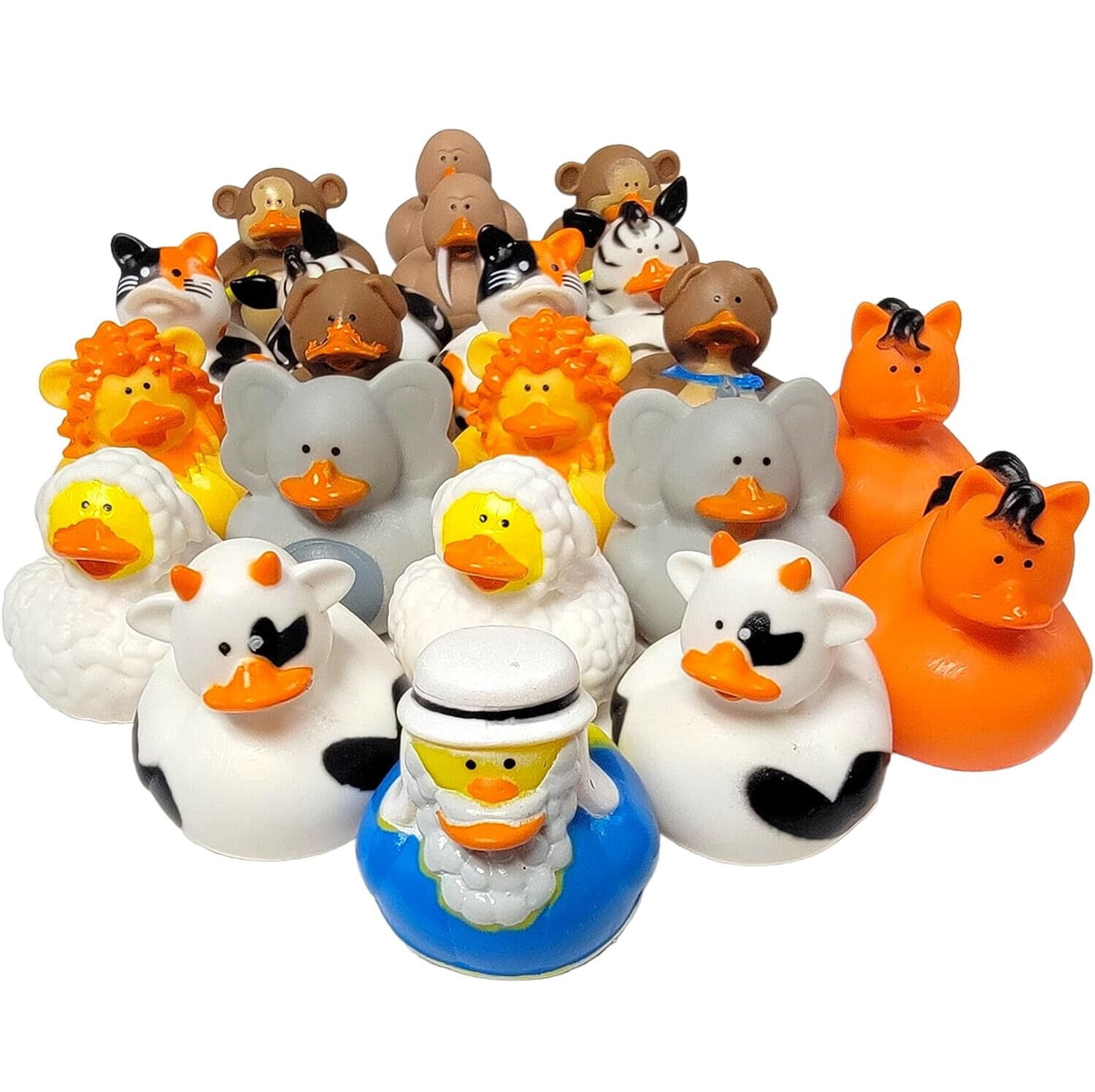 Noah's Ark Rubber Duckies (Set of 21) 10 Pairs of Animals and Noah ...