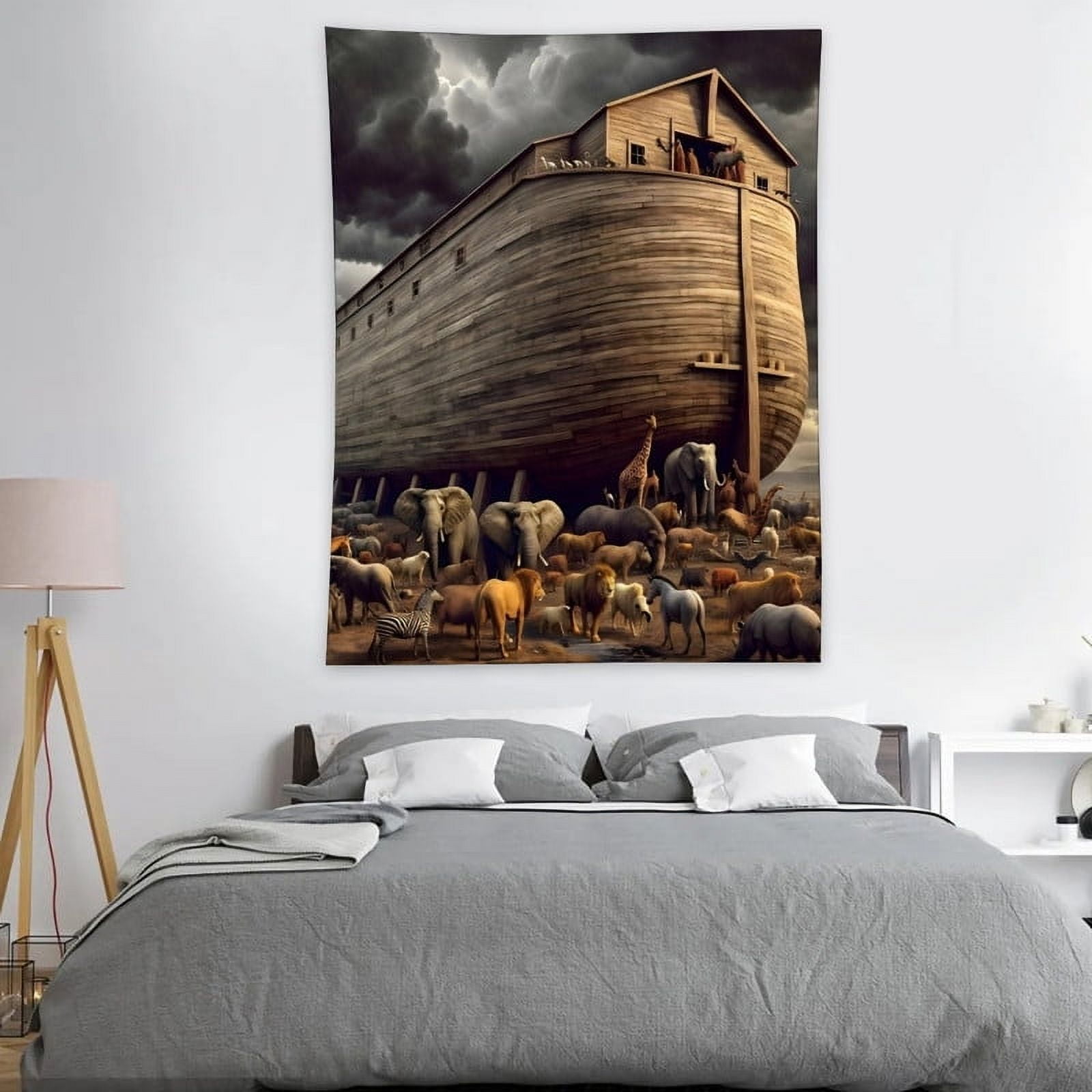 Noah's Ark tapestry 40 x 60 inches with vivid colors realistic details ...