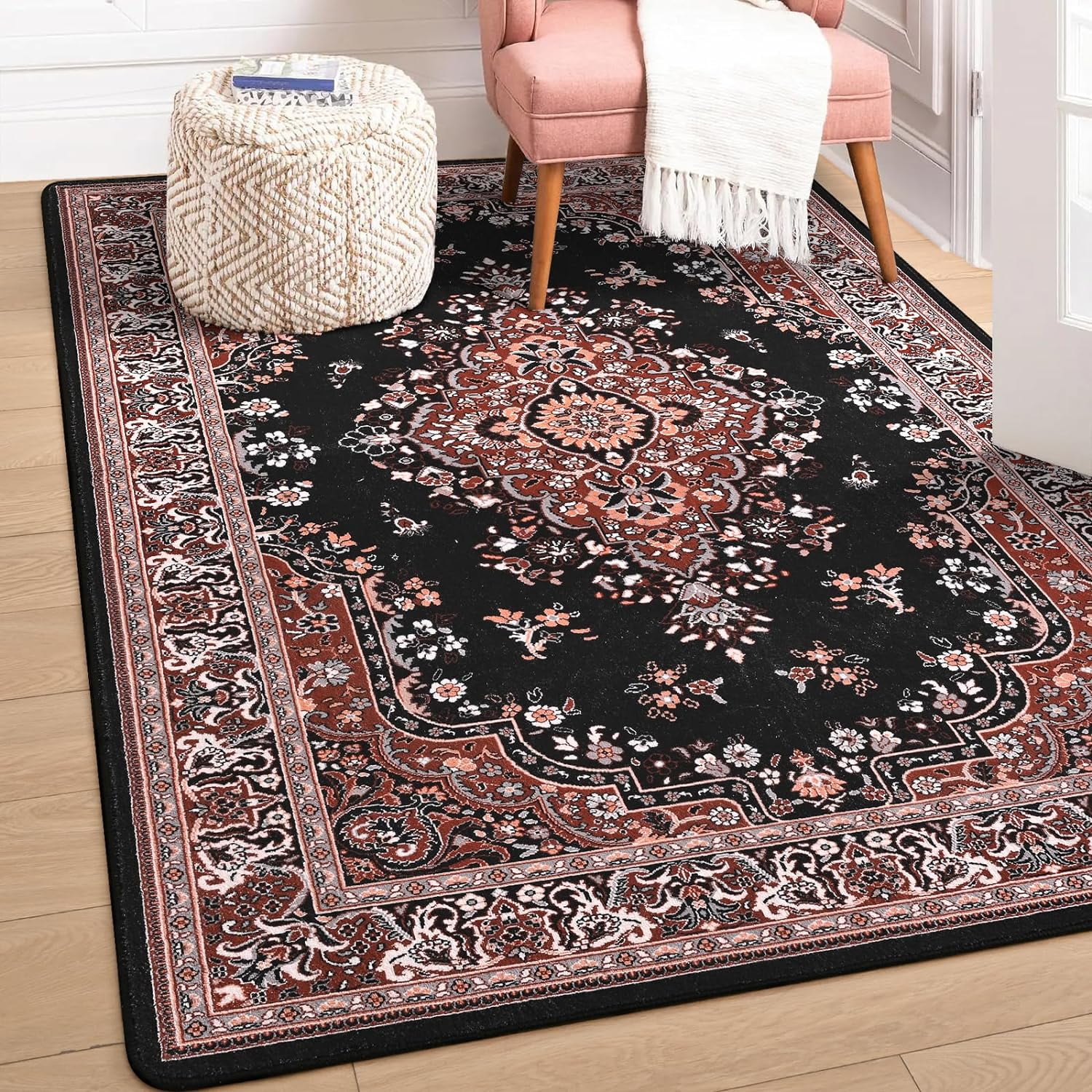 Noahas Area Rug Vintage Pattern Rug for Living Room, Den, Bedroom, Kids ...