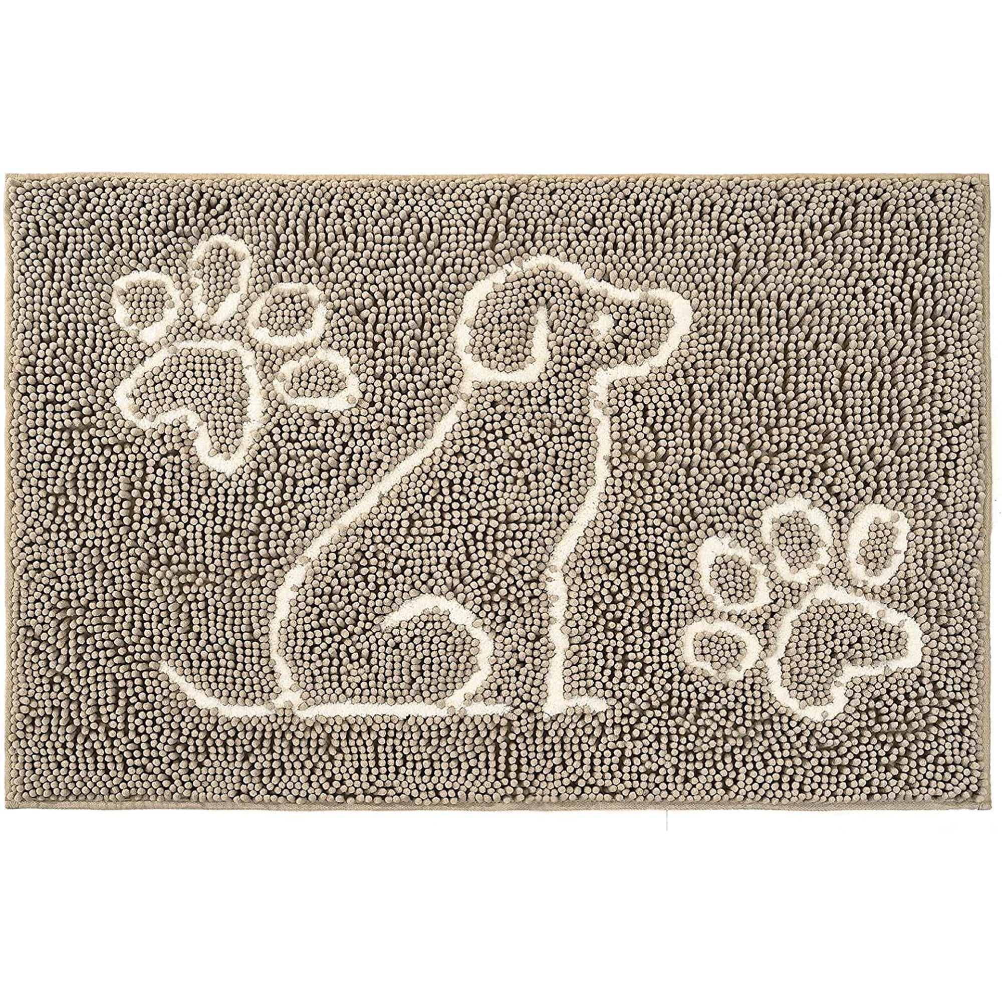 Noahas Indoor Pet-Friendly Chenille Doormat, Dirt Entry Rug, Machine ...