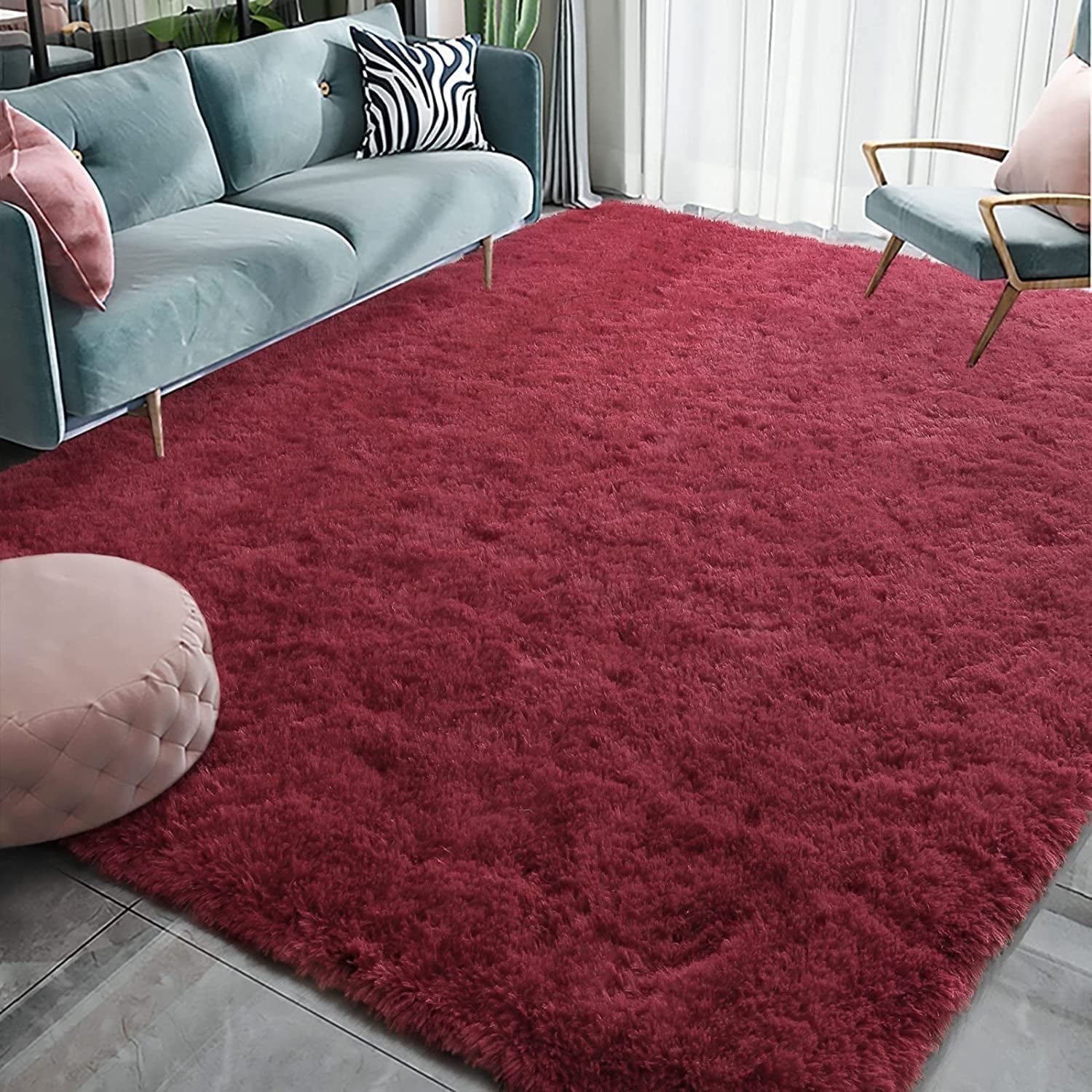 Noahas Soft Fluffy Area Rug for Living Room Bedroom Shaggy Accent ...