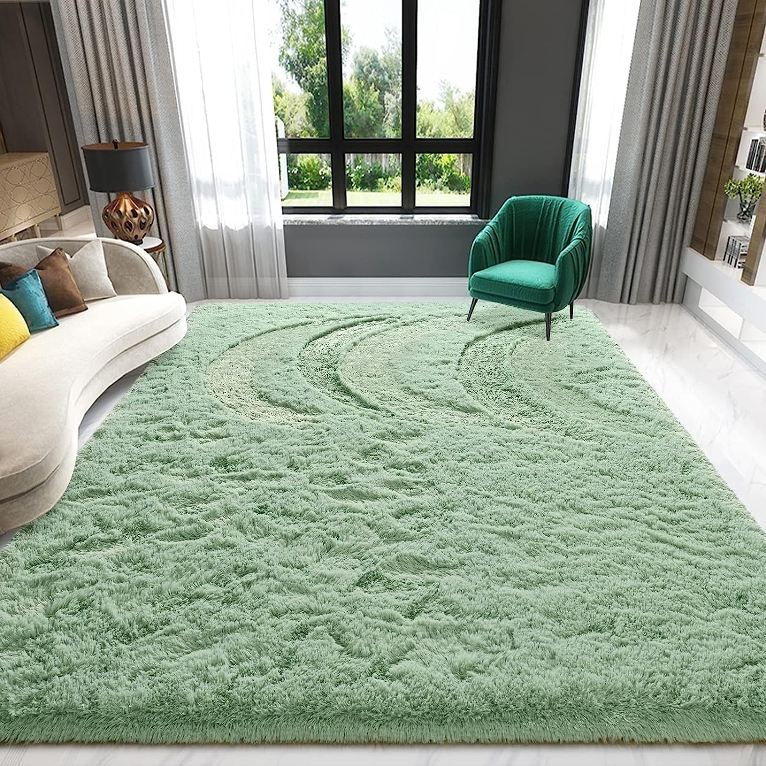Noahas Soft Fluffy Area Rug for Living Room Bedroom Shaggy Accent ...