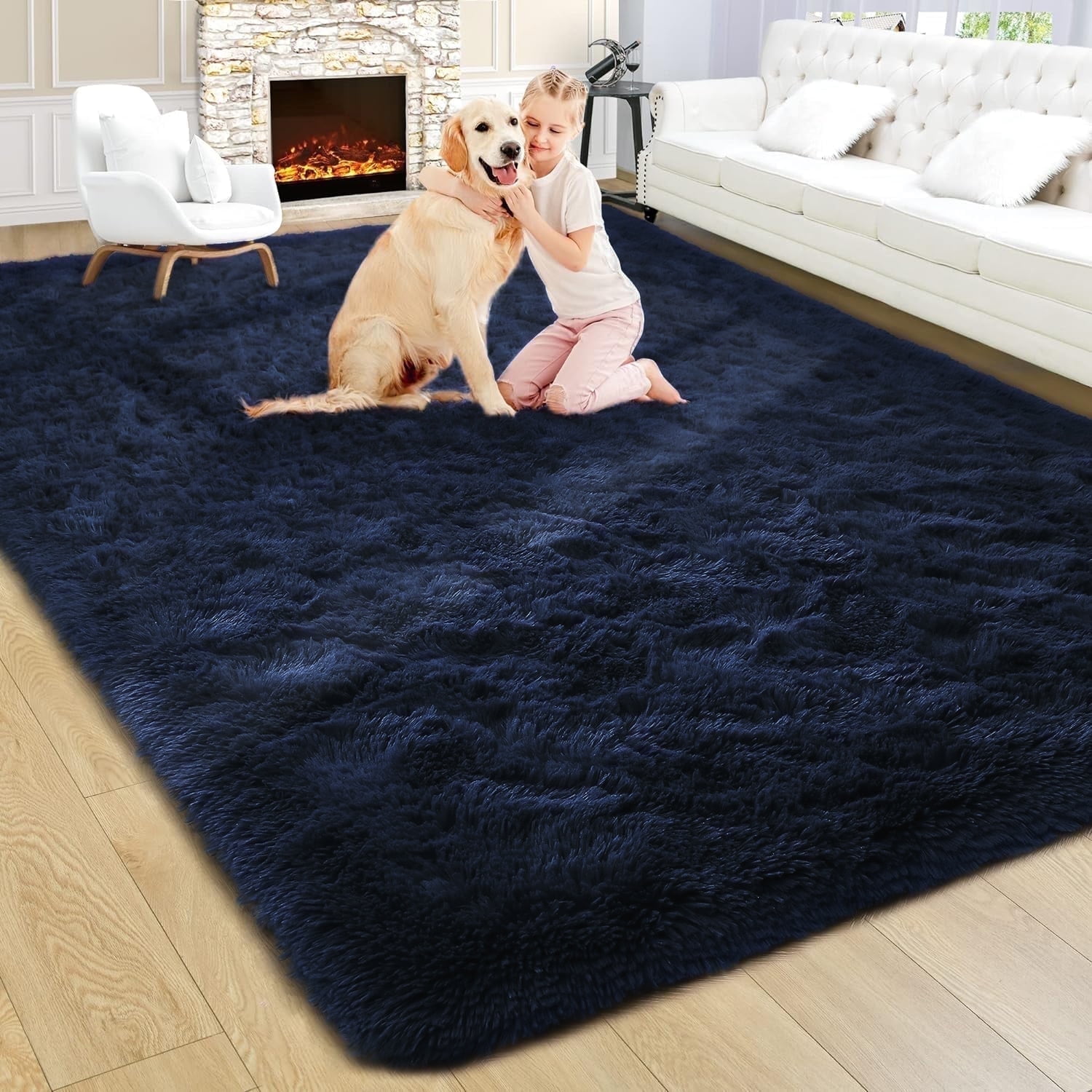Noahas Soft Fluffy Area Rug for Living Room Bedroom Shaggy Accent ...