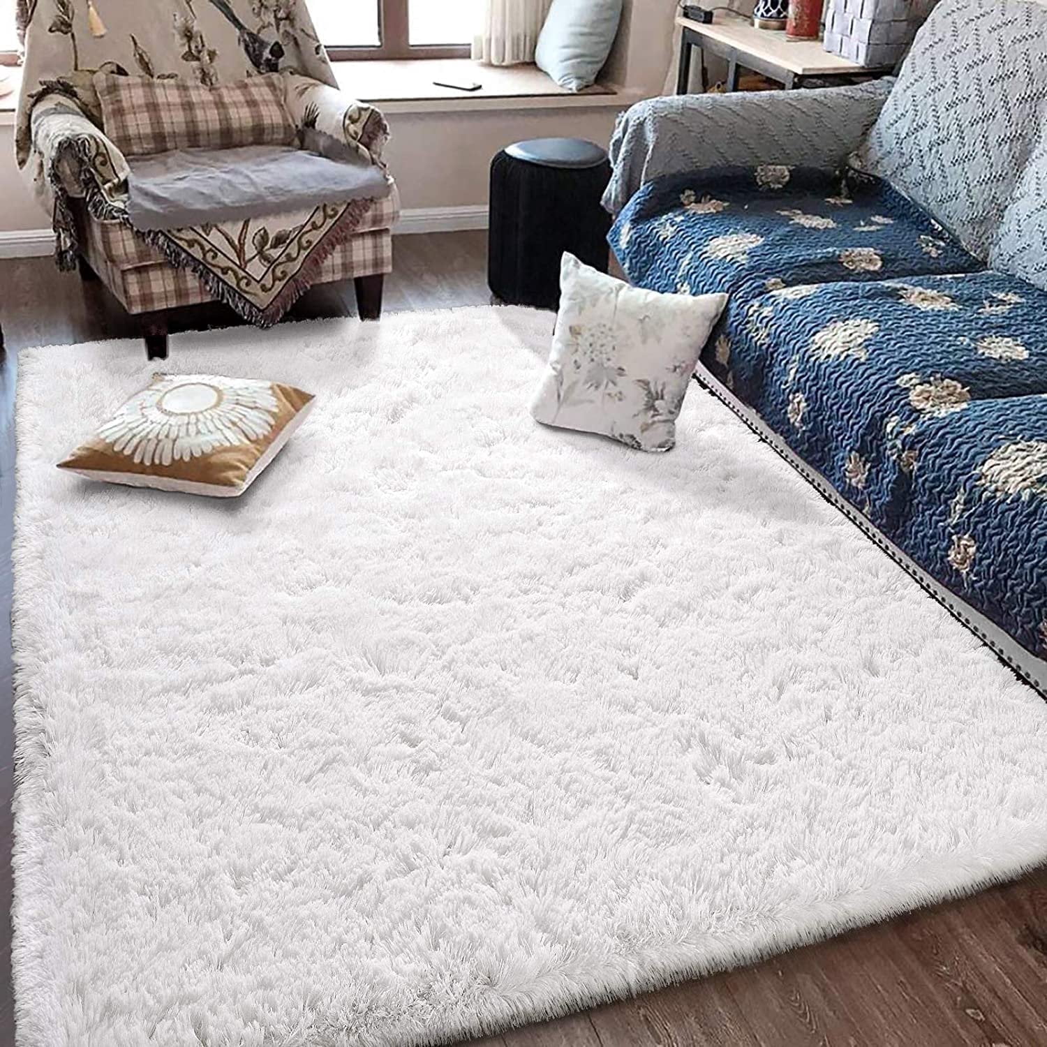 Noahas Soft Fluffy Full Big Fuzzy Area Rug, Perfect for Living, Bedroom ...