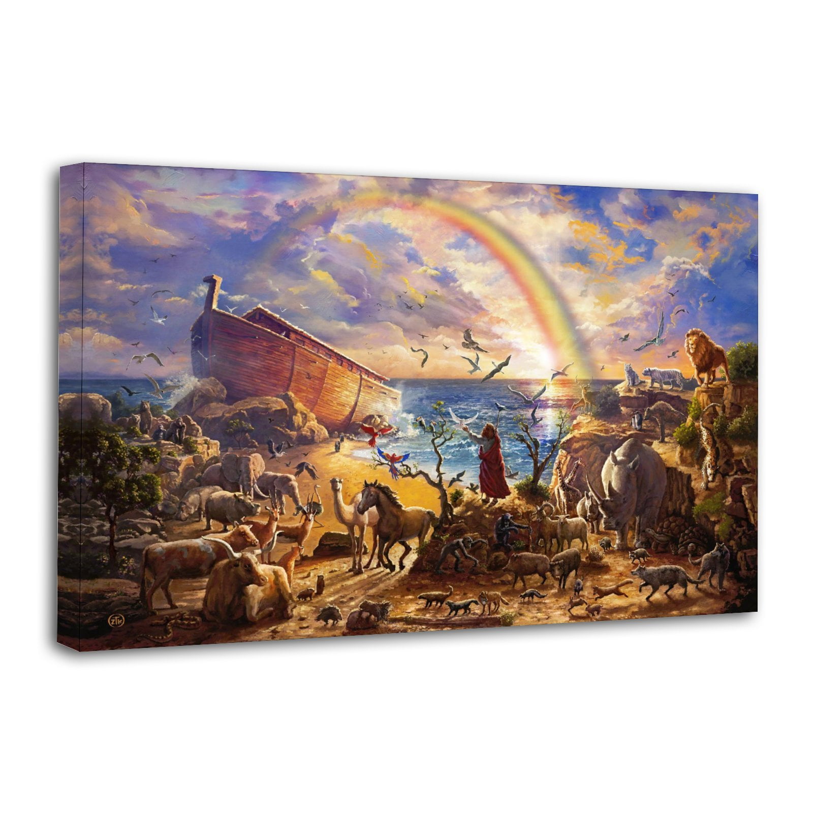 Noahs Ark Fantasy Marine Animal Landscape Wall Art Poster Scroll Canvas ...