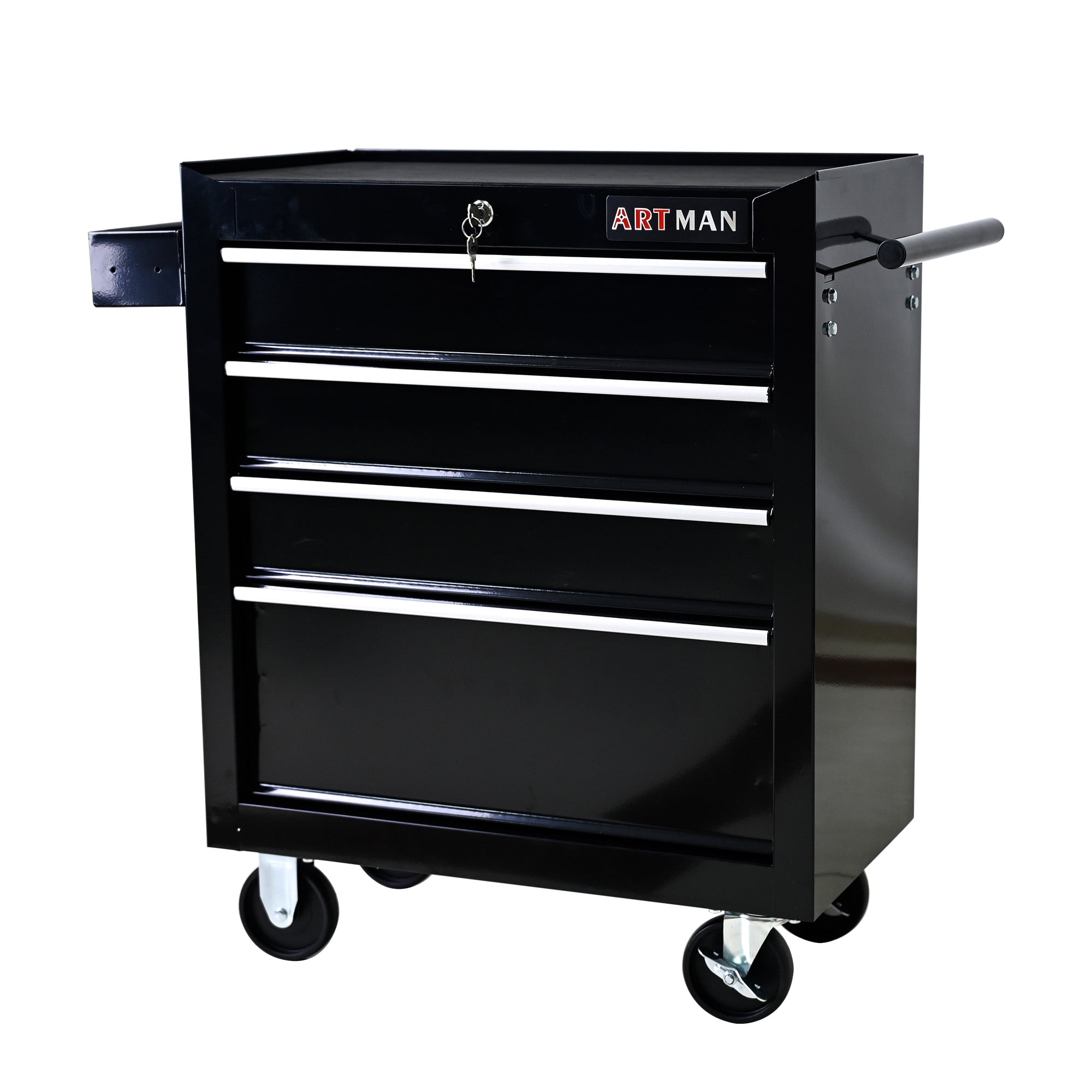 Noaman 4-Drawer Rolling Tool Chest with Locking System, Black - Walmart.com