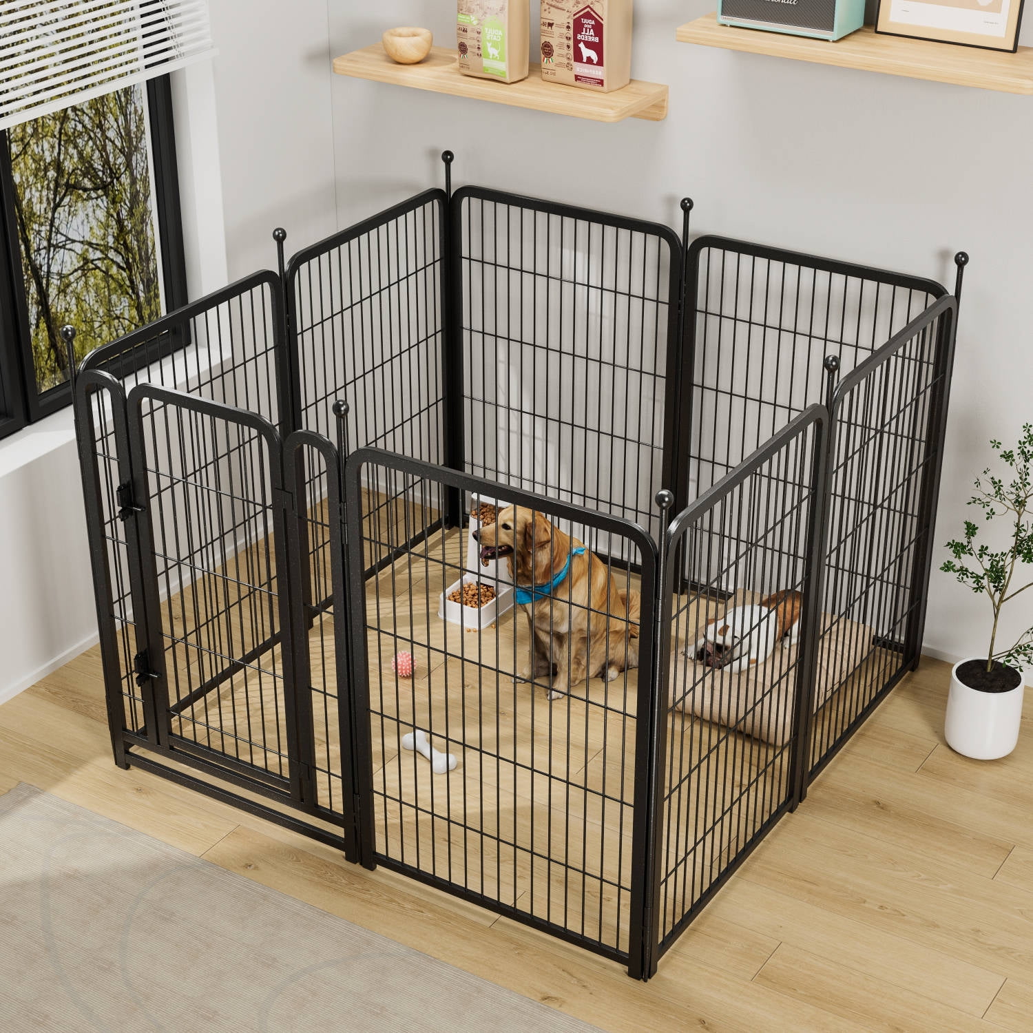 Noaman 8-Panel Heavy Duty Dog Playpen 40" Height, Foldable Pet Exercise ...
