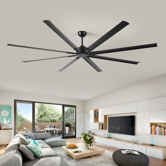 Noaman 96 Inch Industrial DC Motor Ceiling Fan with 8 Reversible Blades ...