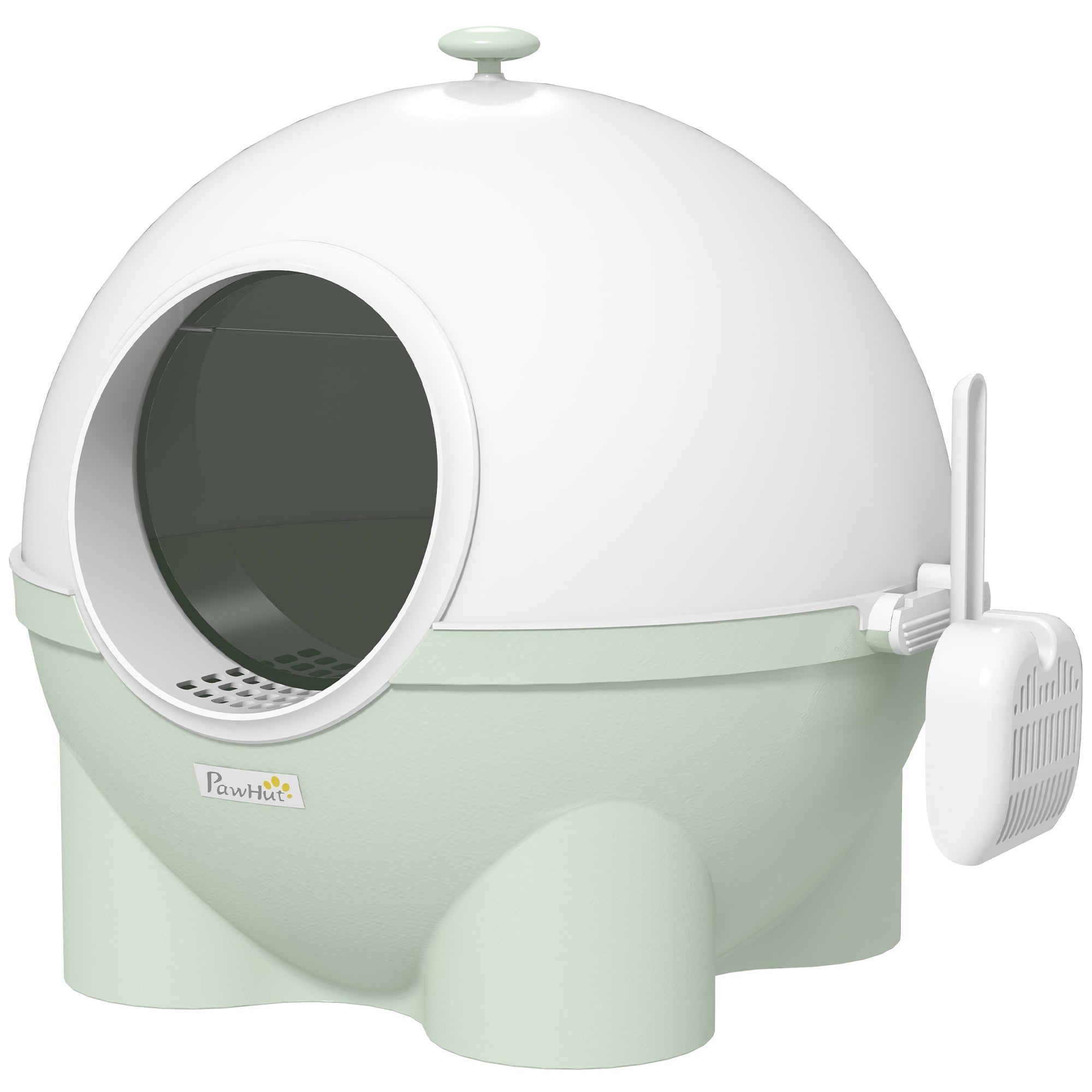 Noaman PawHut Hooded Cat Litter Box, Large Enclosed Kitty Litter Pan ...