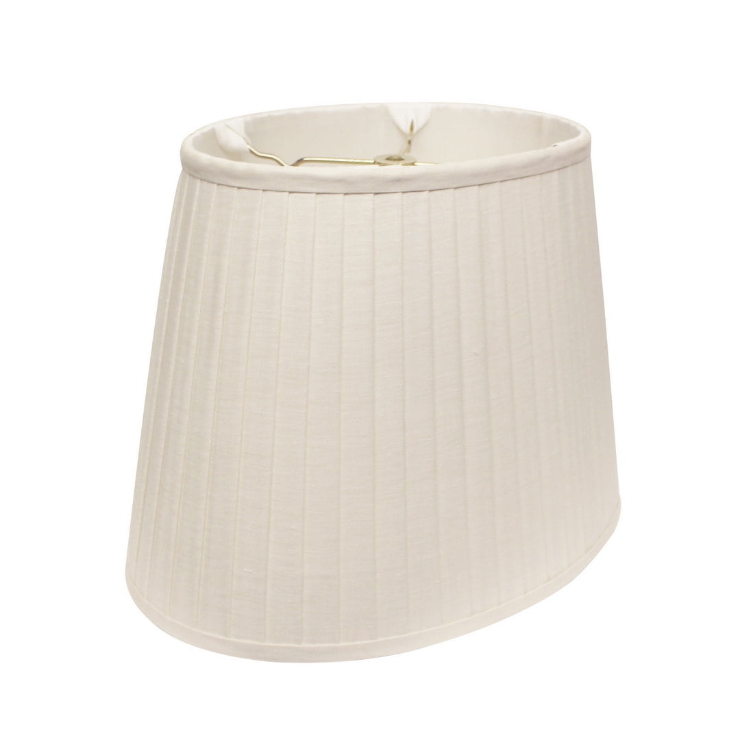Noaman Slant Linen Oval Side Pleat Softback Lampshade with Washer ...