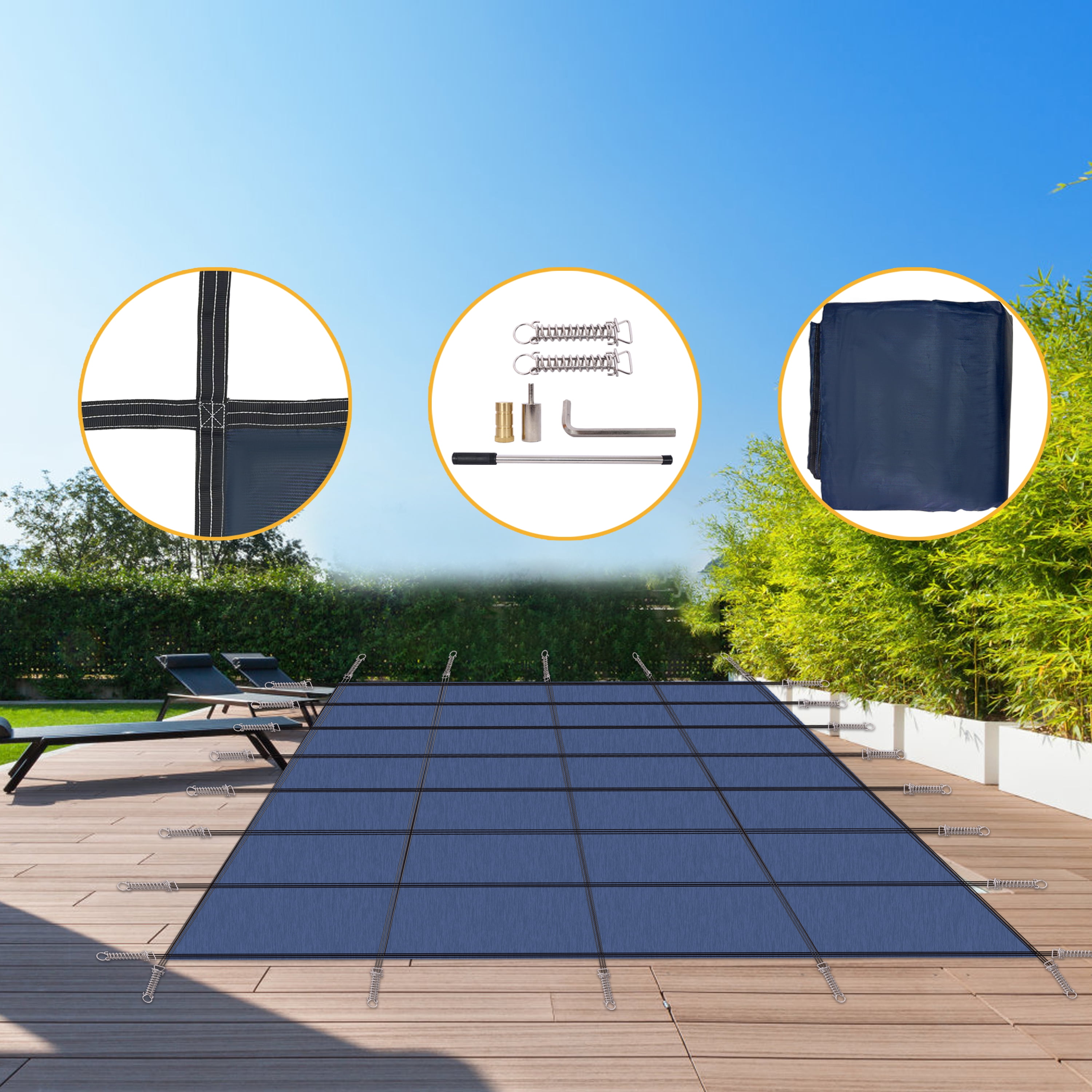 Noaman Ultimate Pool Safety Cover, 18x36ft Rectangular Inground Winter ...