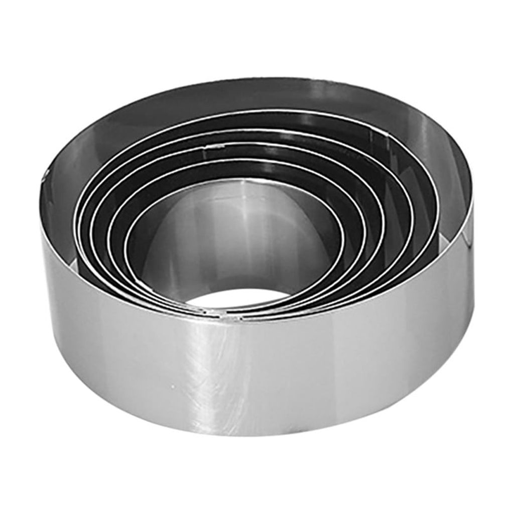 Noarlalf Cupcake Containers Stainless Ring Cake Round Steel 6Pcs Food Noarlalf Cupcake Containers Stainless Ring Cake Round Steel 6Pcs Food