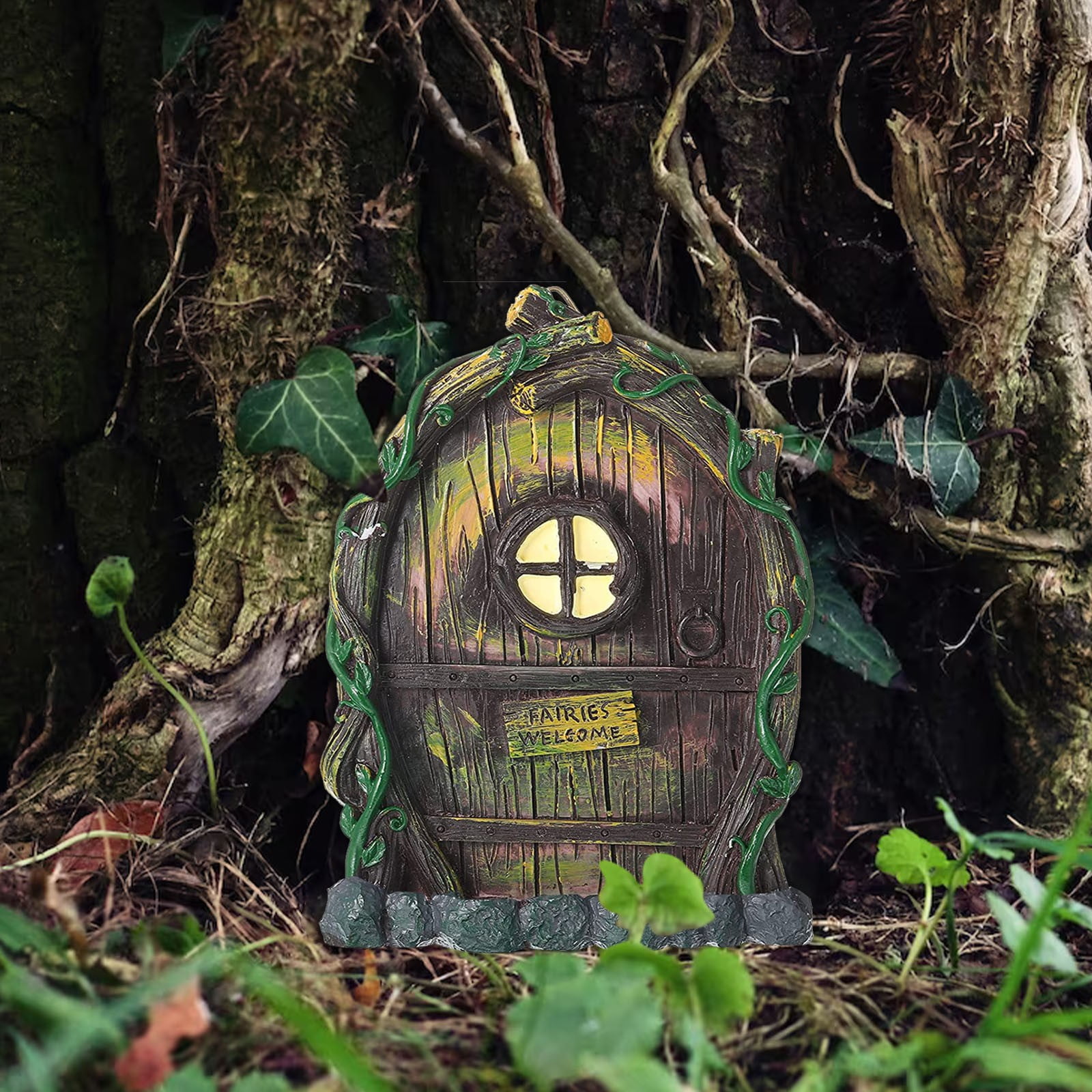 Noarlalf Home Decor Fairytales Door Decoration Ornaments Wooden Fairys ...