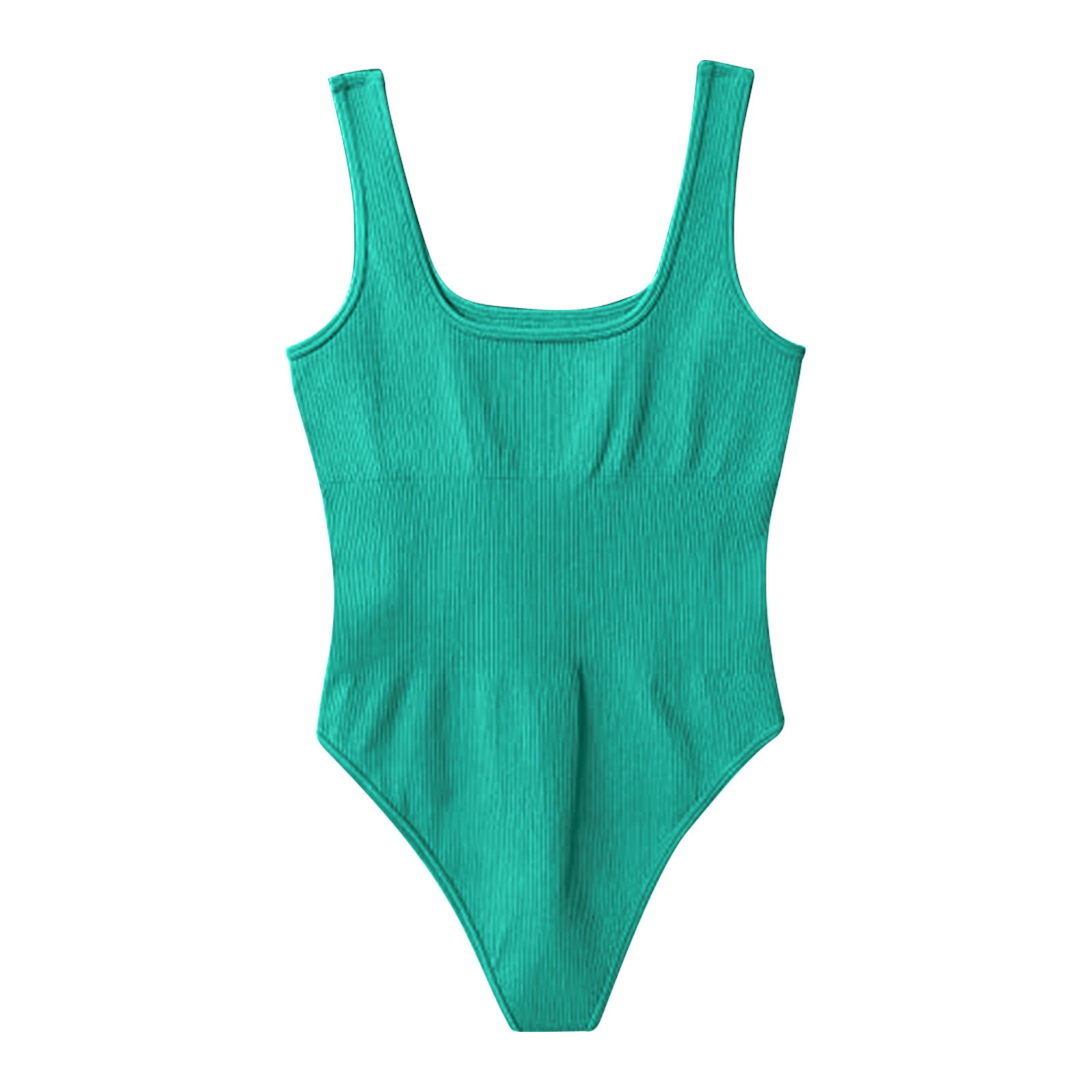 Noarlalf Shapewear Bodysuit Women's Bodysuits Sexy Ribbed Sleeveless ...