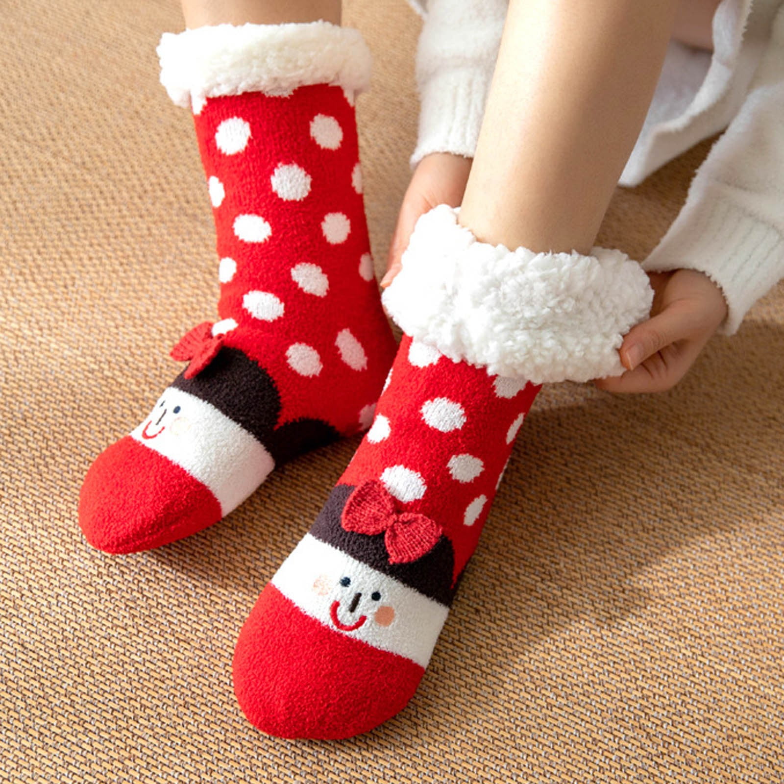 Noarlalf Socks for Women, Women's Winter Warm Cozy Fuzzy Fleece Slipper ...