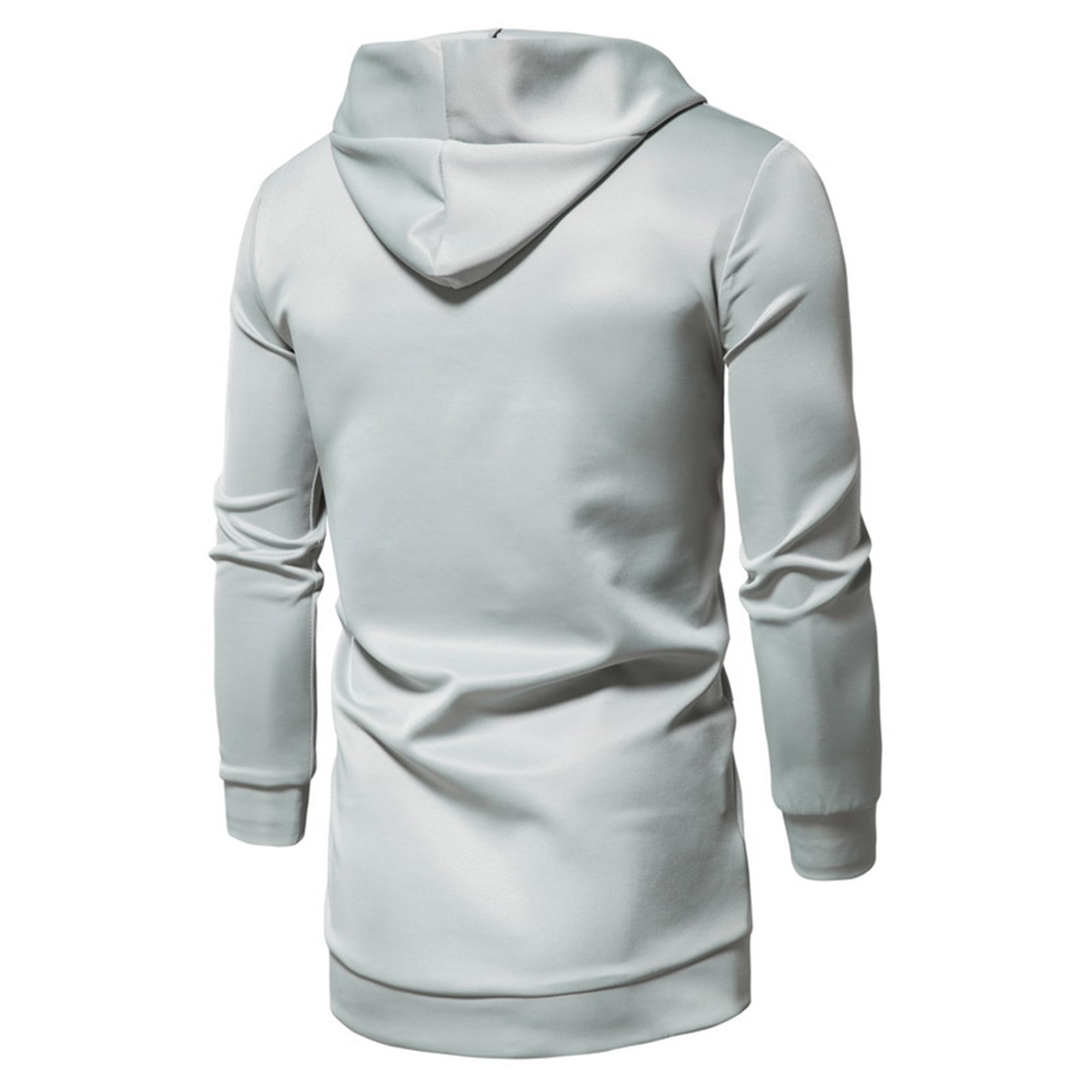 Noarlalf Trench Coat Men Jackets For Men Mens Coat Mens Autumn And Winter Hooded Solid Color