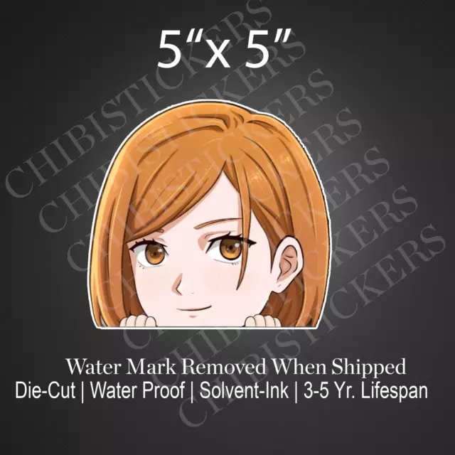 Nobara Gojo Jujutsu Kaisen Happy Bumper Sticker Anime Eyes Jdm Vinyl ...