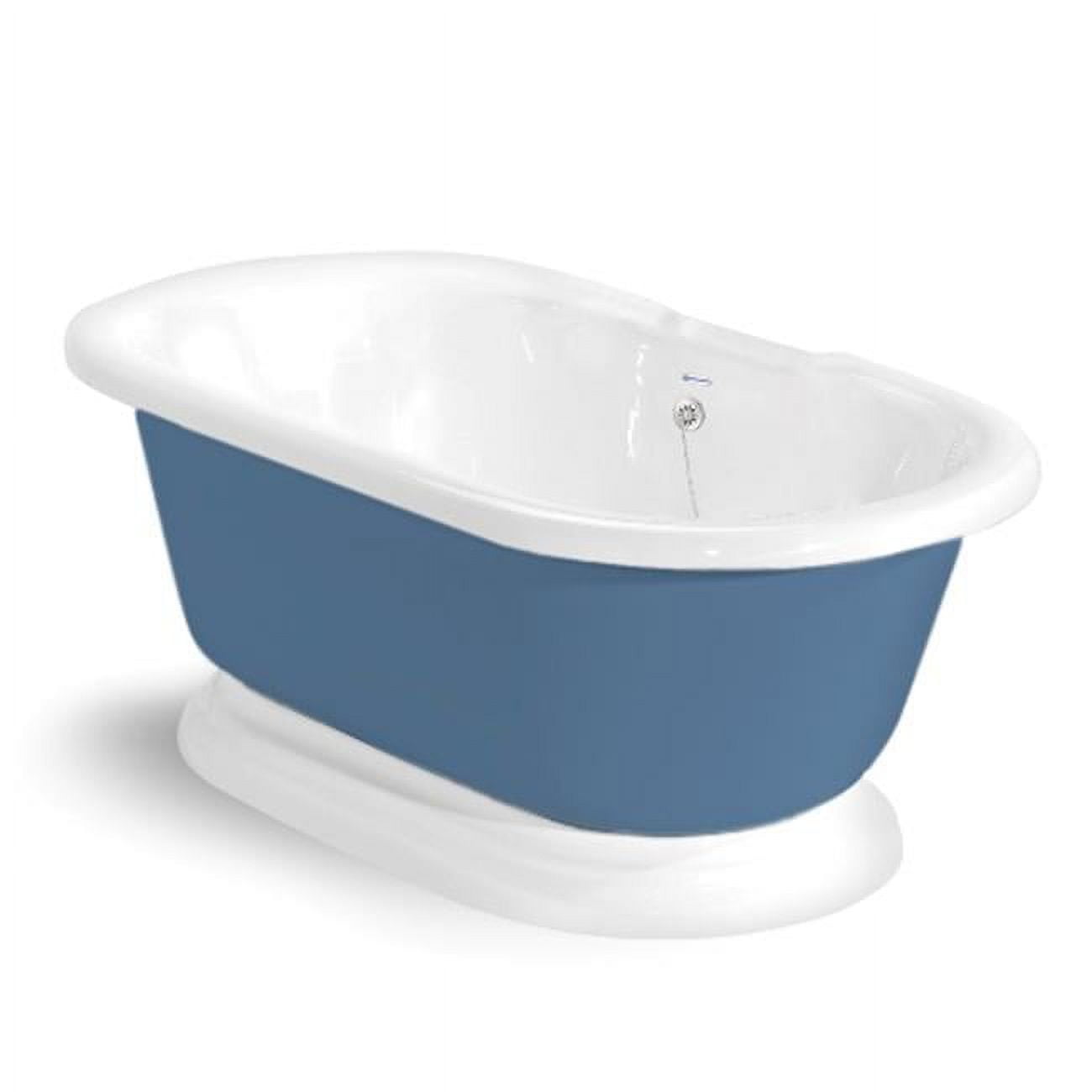 Nobb Hill 60 in. Splash Of Color Acrastone Tub & Drain, Chrome Metal ...