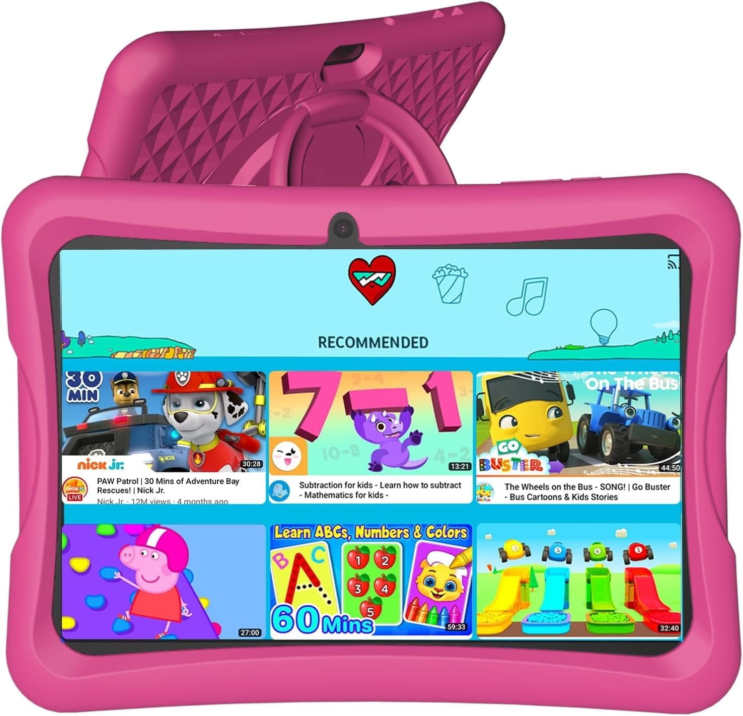 Nobklen Kids Tablet 10 Inch 64GB Android 14 Tablet for Kids Ages 3-12 ...