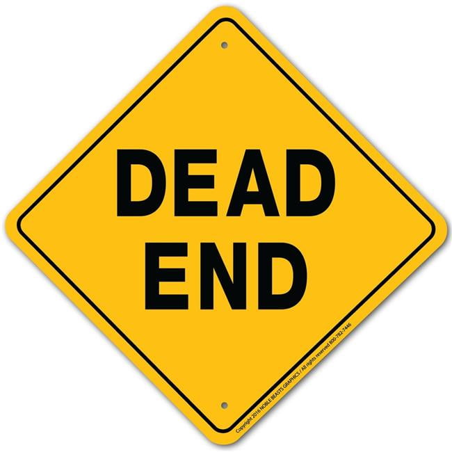 Noble Beasts Graphics 20593 Dead End Sign Aluminum 12 in X 12 in 3 ...
