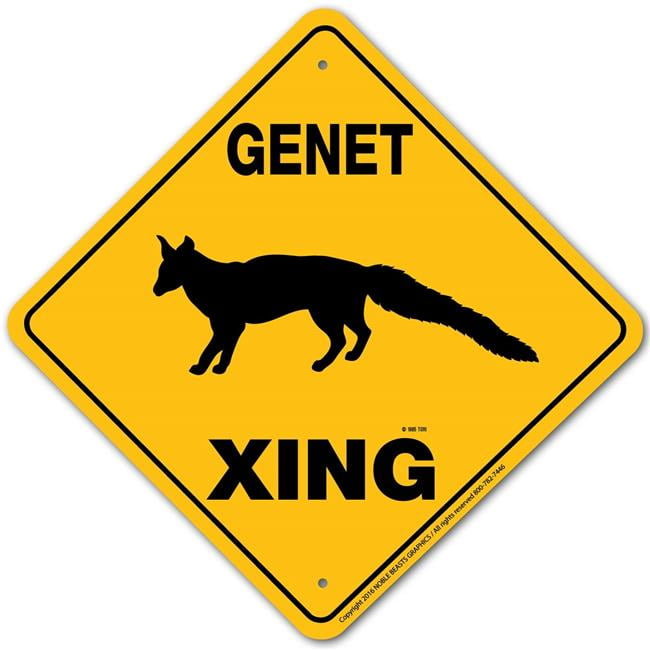 Noble Beasts Graphics 201003 Genet Xing Sign Aluminum 12 in X 12 in 03 ...