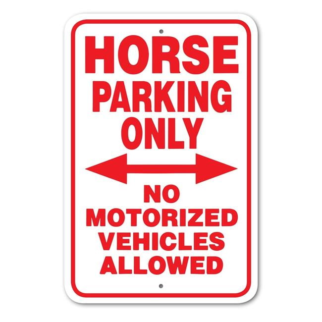 Noble Beasts Graphics 146675 Horse Parking Only Sign Aluminum 12 in x ...