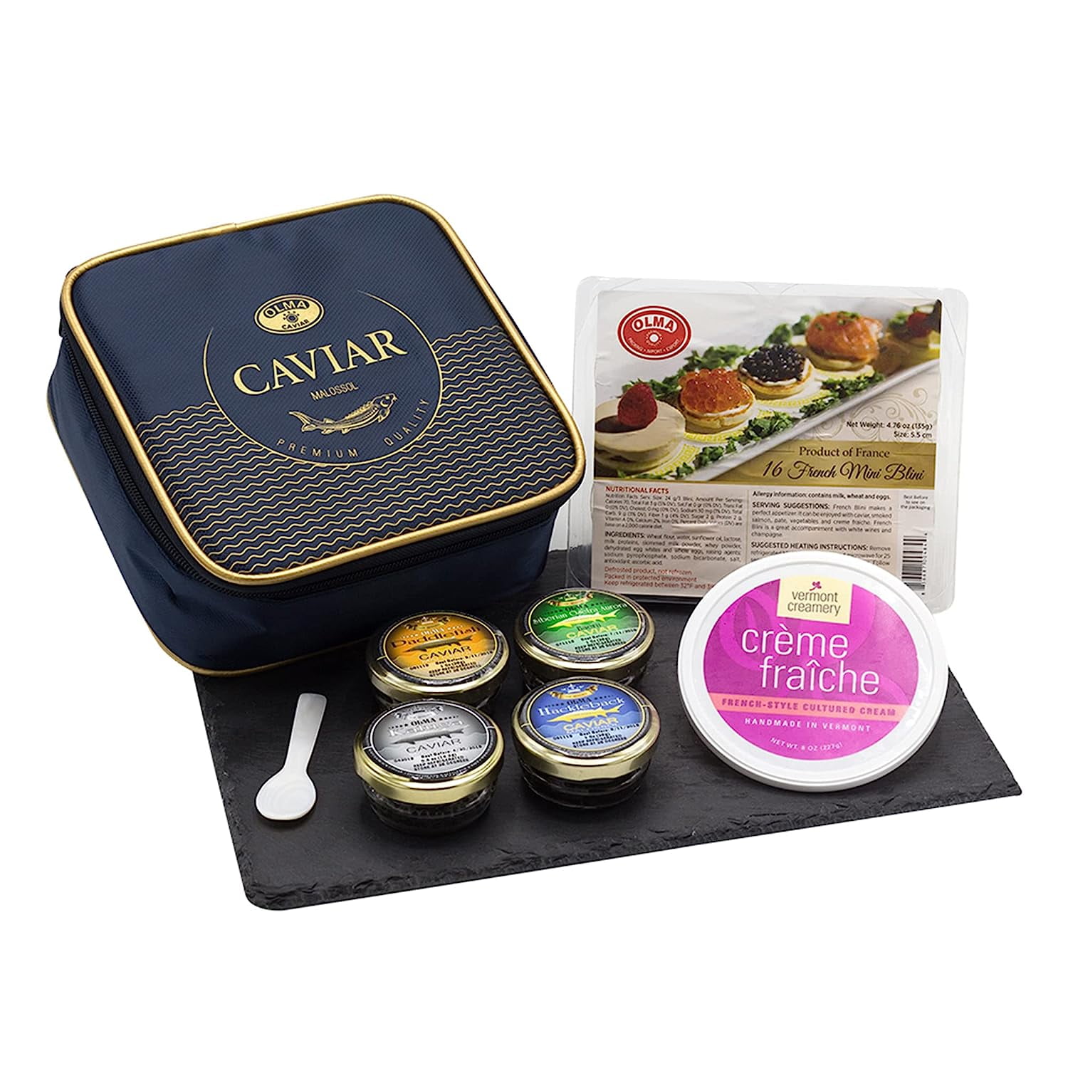 Noble Caviar Gift Set - 2 oz (56g) of Caviar, Includes Kaluga ...