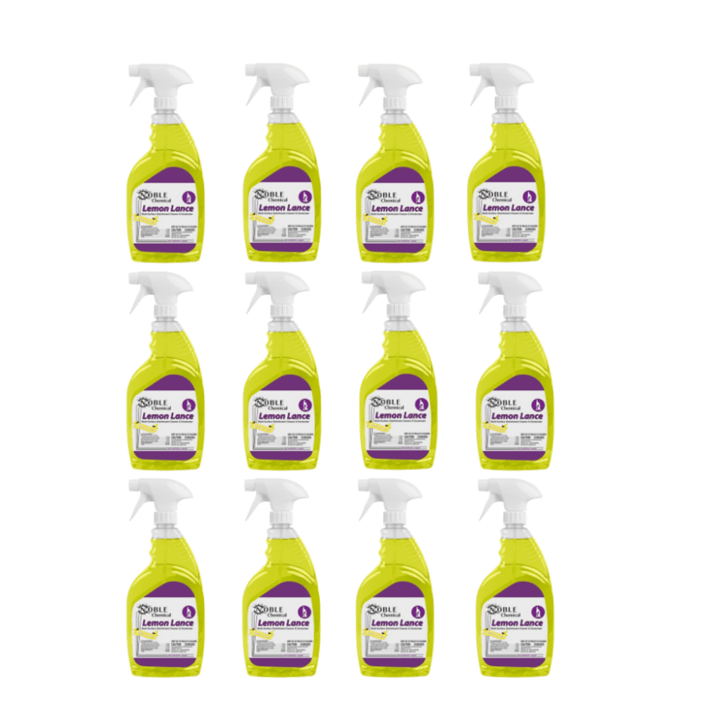 Noble Chemical 1 Qt. / 32 oz. Lemon Lance Ready-to-Use Disinfectant ...