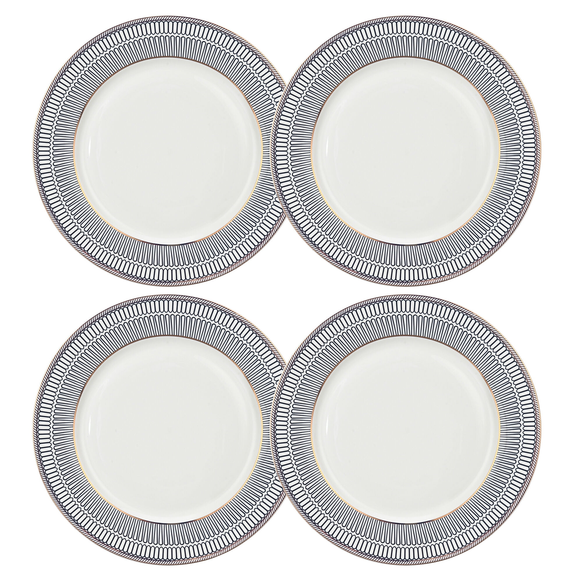 Noble Cobalt Lace Bone China Dinner Plate Set of 4, China Dinner Plate ...