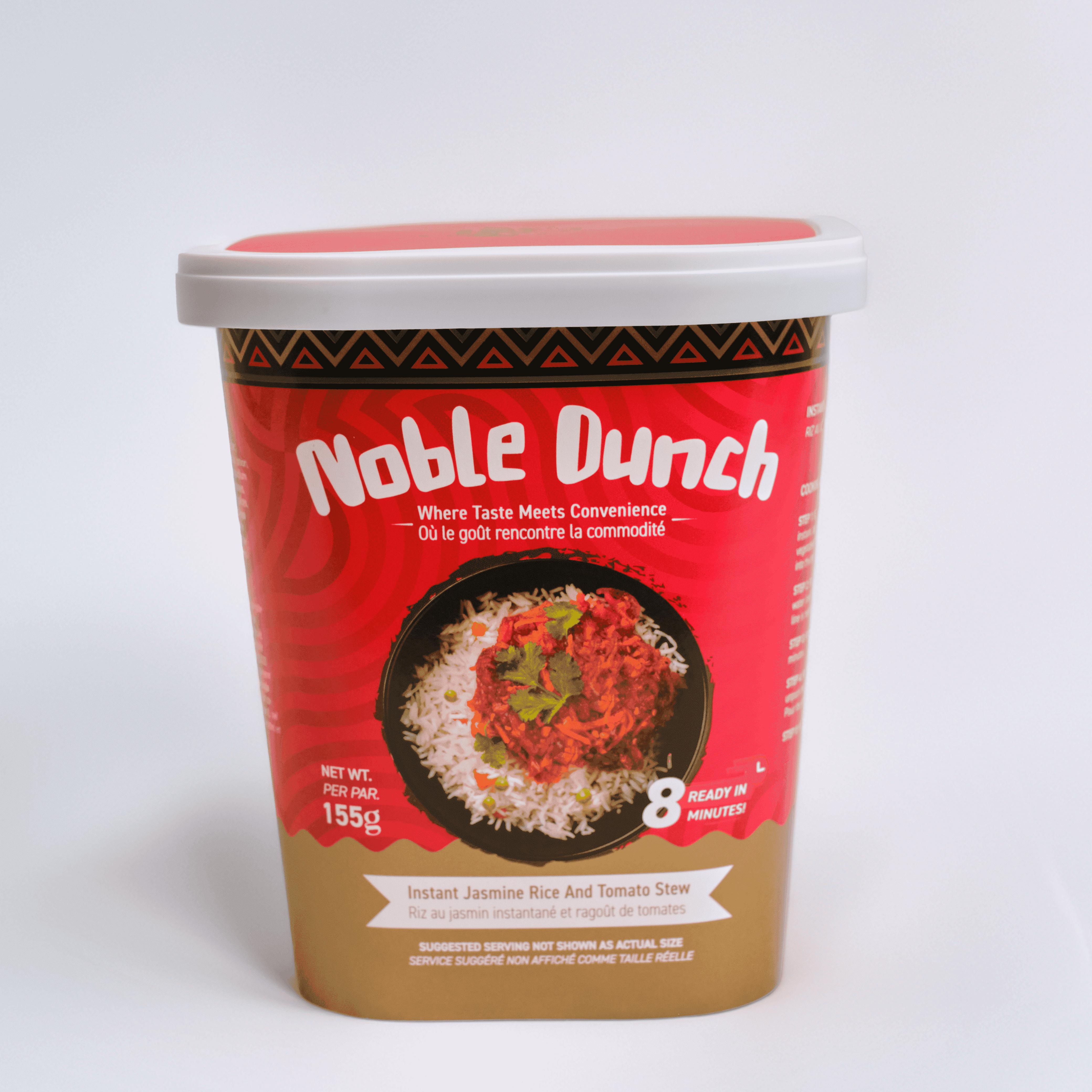 Noble Dunch Instant Rice Bowl- Shelf-Stable Jasmine Rice with Tomato ...