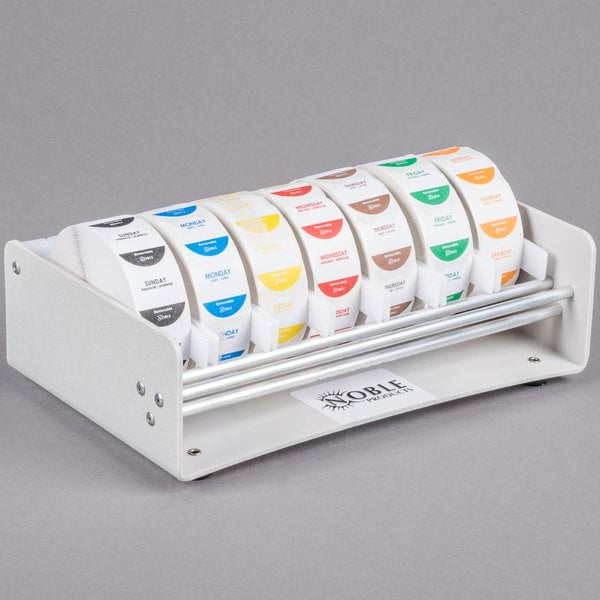 Noble Elevated 7-Slot Dispenser with 7 Removable 1" Day of the Week ...