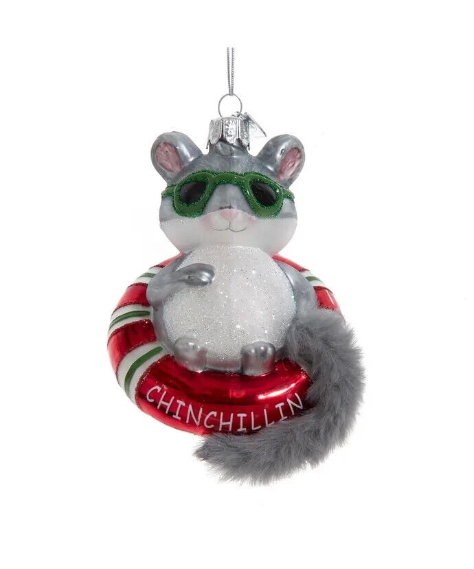 Noble Gems CHINCHILLIN Chinchilla Glass Christmas Ornament, by Kurt ...