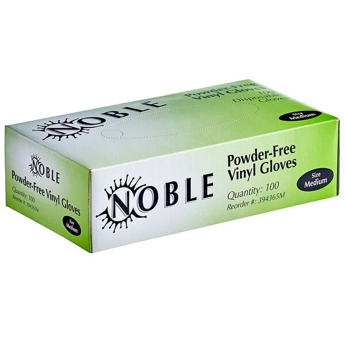 Noble Gloves Medium Size Powder-Free Disposable Vinyl Gloves for Food ...