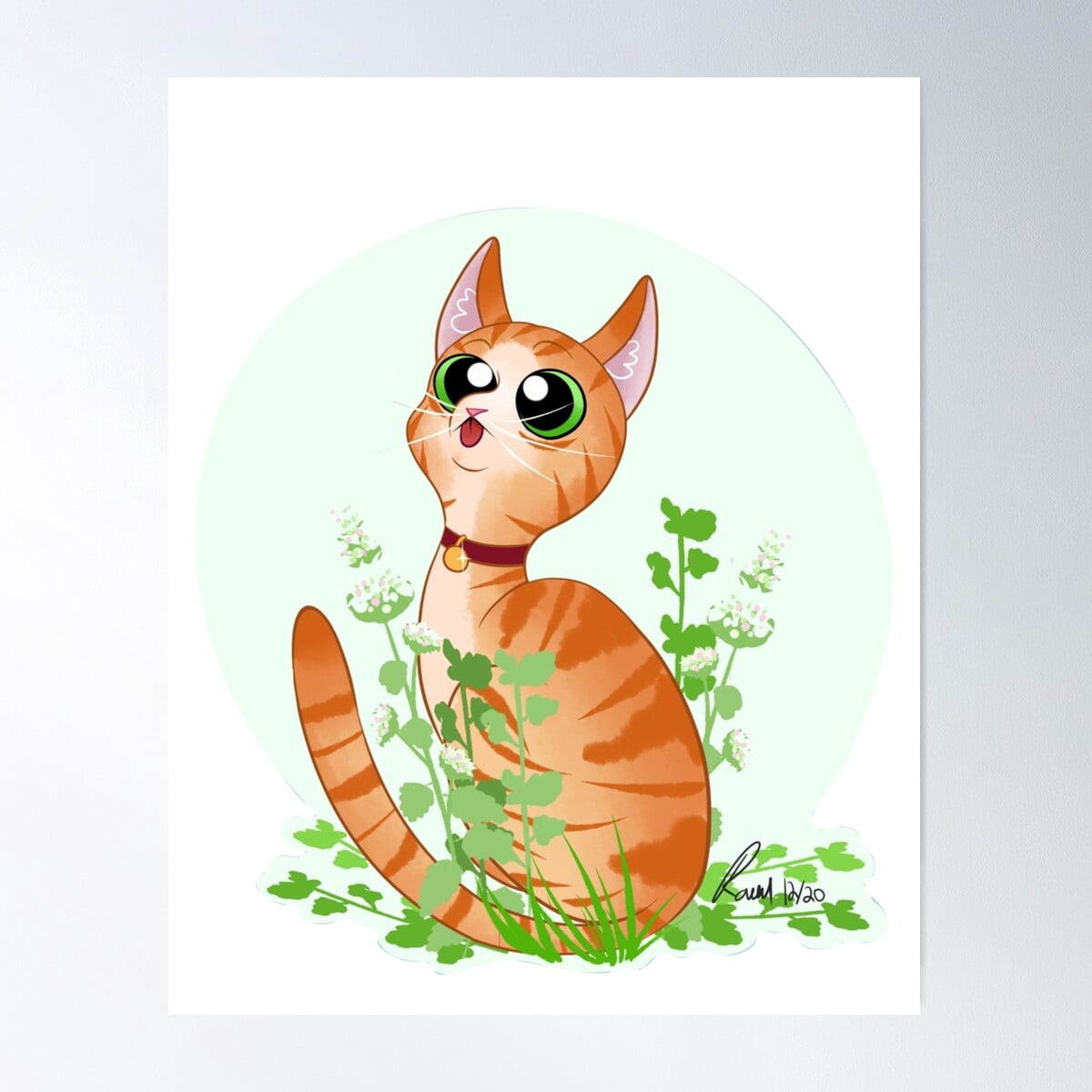Noble Guardian Of The Catnip Poster Wall Art, Modern Wall Decor For ...